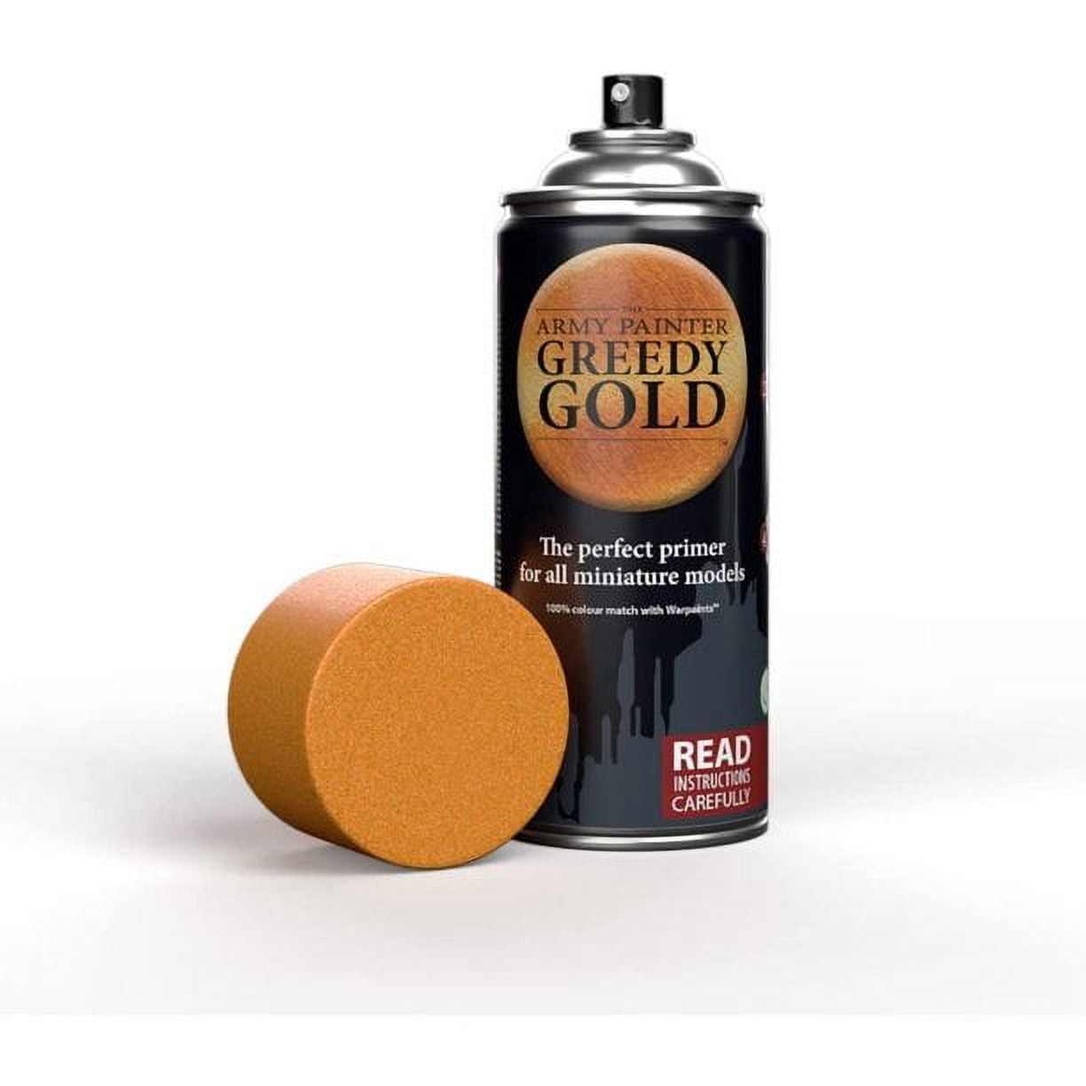 The Army Painter Color Primer Spray Paint, Greedy Gold, 400ml, 13.5oz ...