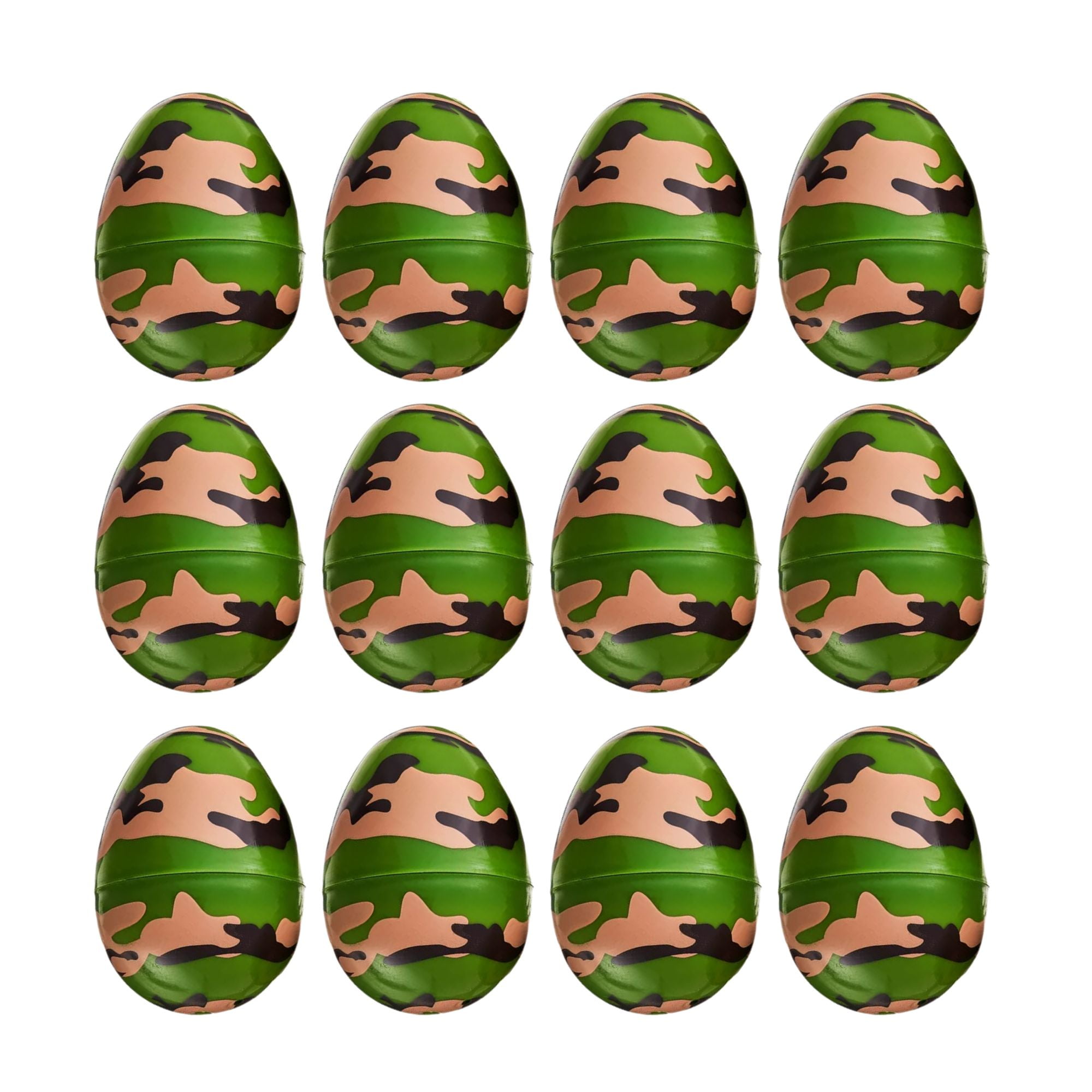 Army Print Egg Toy Set 12pcs, Plastic Easter Sunday Camouflage Fun ...