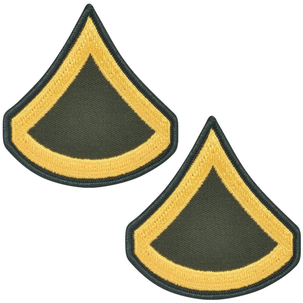 Army Private 1st Class E-3 Rank Sew on Rank For Class A - Walmart.com