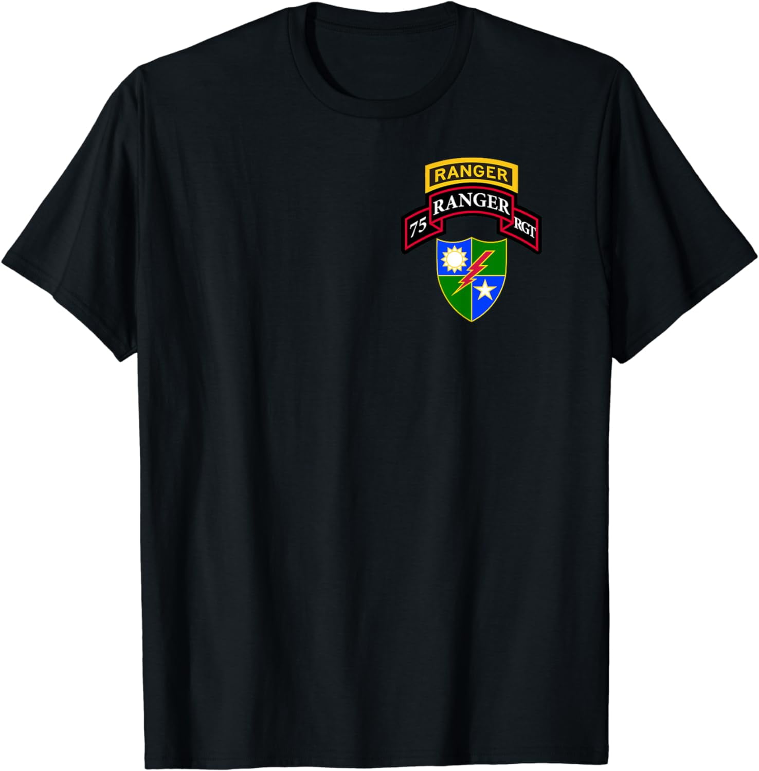 Army Ranger Shirt- 75th Ranger - Scroll, Tab, DUI "Classic" - Walmart.com