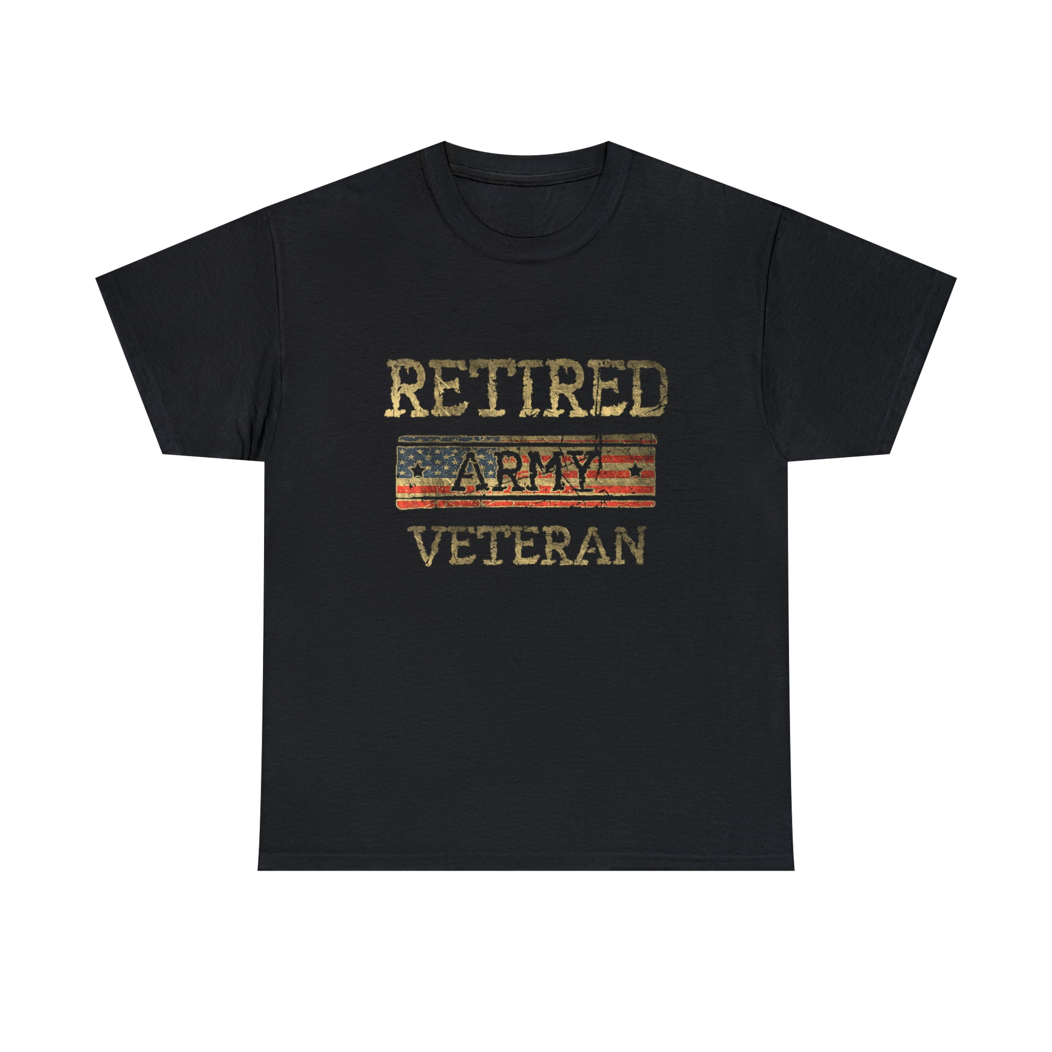 Army Retired Veteran Army American Flag Veteran RetirementT-Shirt ...