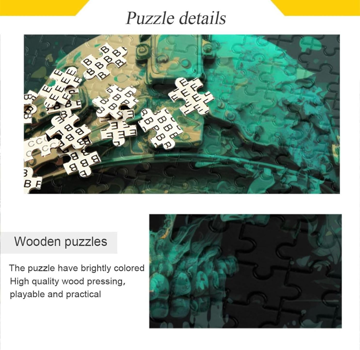 Army Skull Jigsaw Puzzle, 500 Pieces Paper Wood Composite Material ...