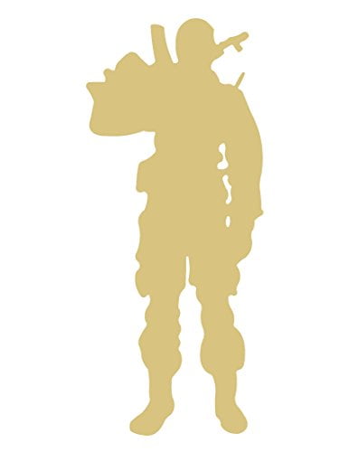Army Soldier Cutout Unfinished Wood Military Decor 4th of July Memorial ...