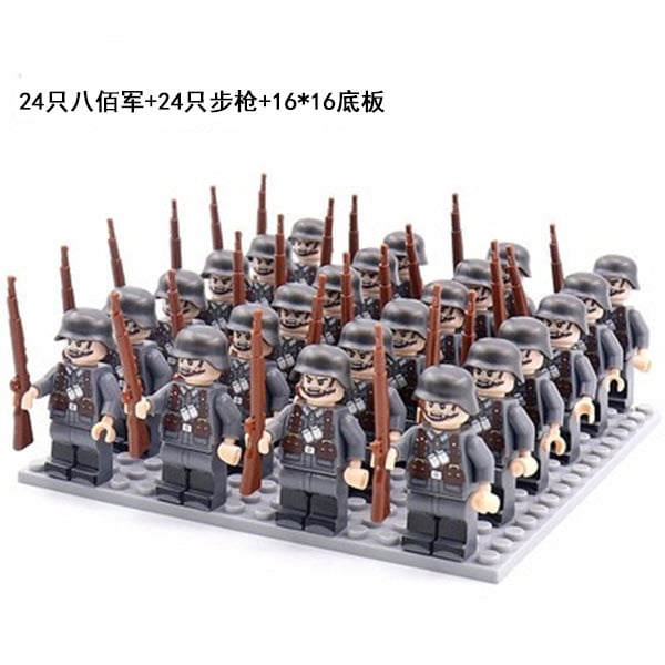 Army Soldier Minifigure Building Blocks Phalanx Set, 24PCS Army Soldier ...