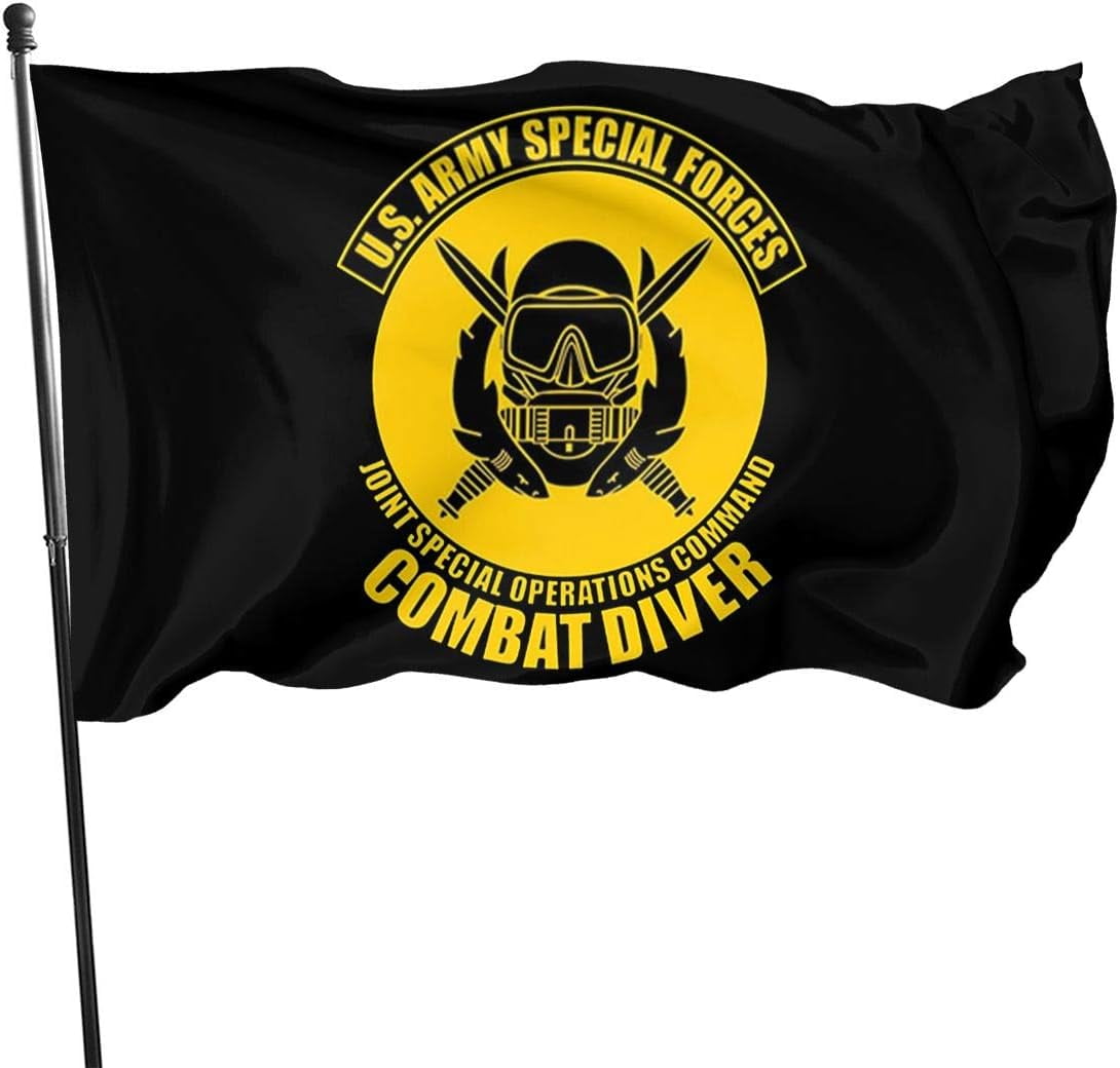 Army Special Forces Combat Diver With US Flag Garden 3x5Ft Flag Outdoor ...