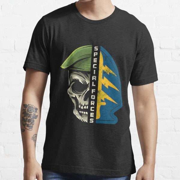 Army Special Forces Green Beret Skull Patch ODA Gift Essential T-Shirt ...