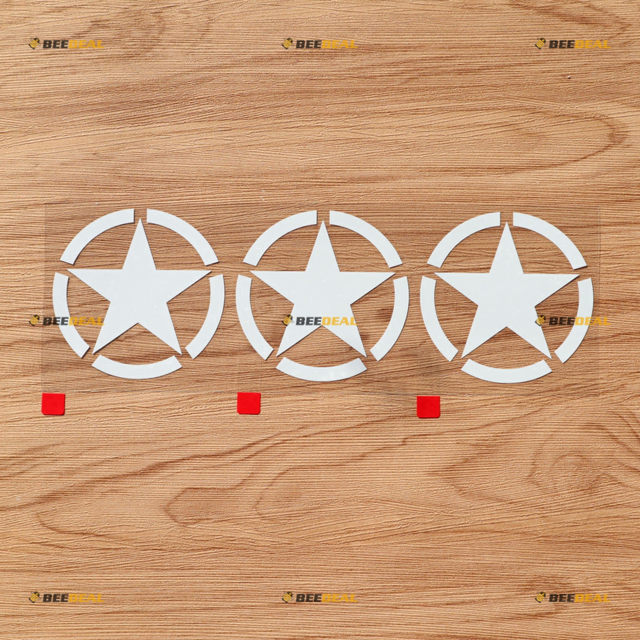 Army Star WW2 Decal Sticker Vinyl - 3 Pack White, 3 Inches - fit for ...