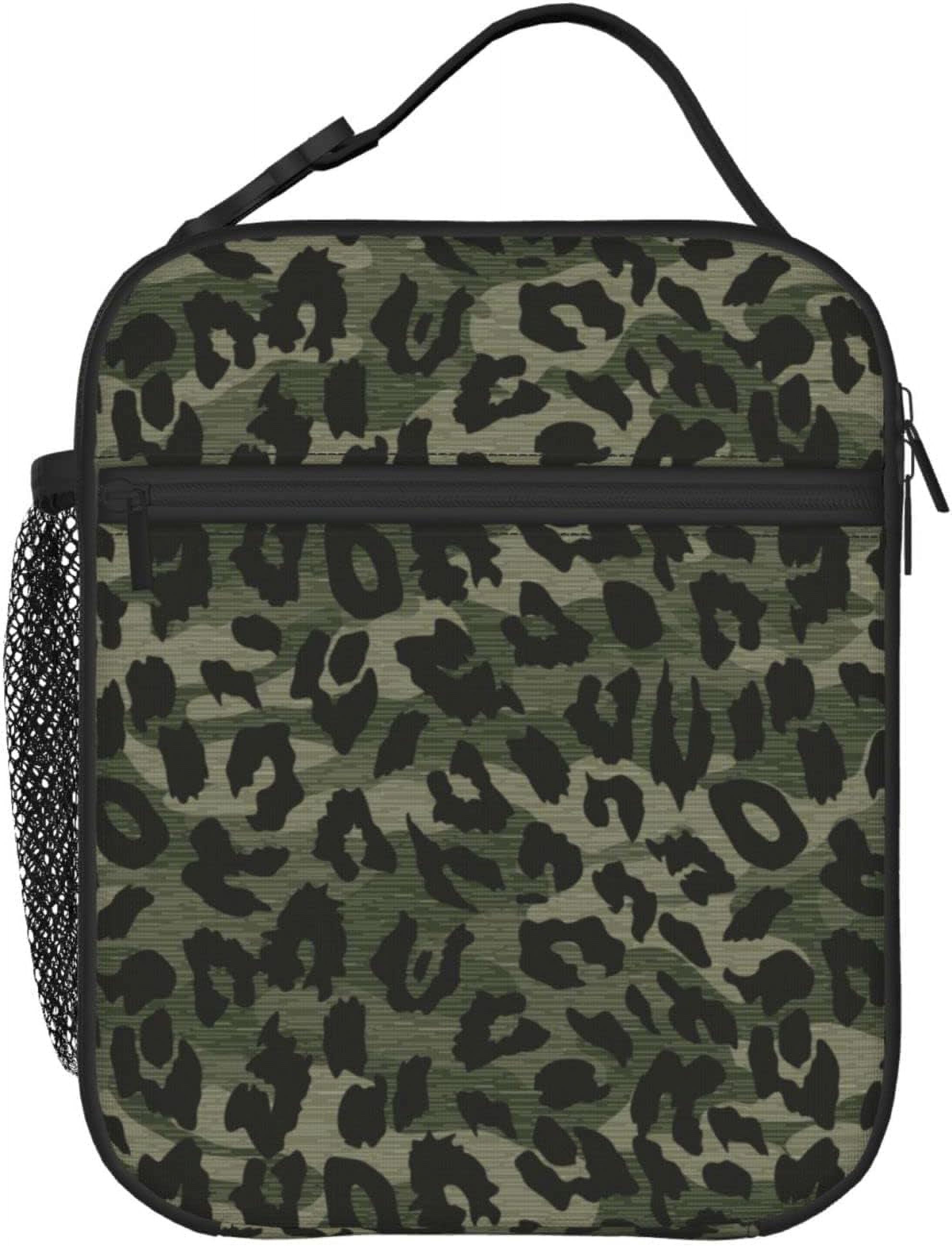 Army Style Leopard Insulated Lunch Box With Detachable Handle - Meal ...