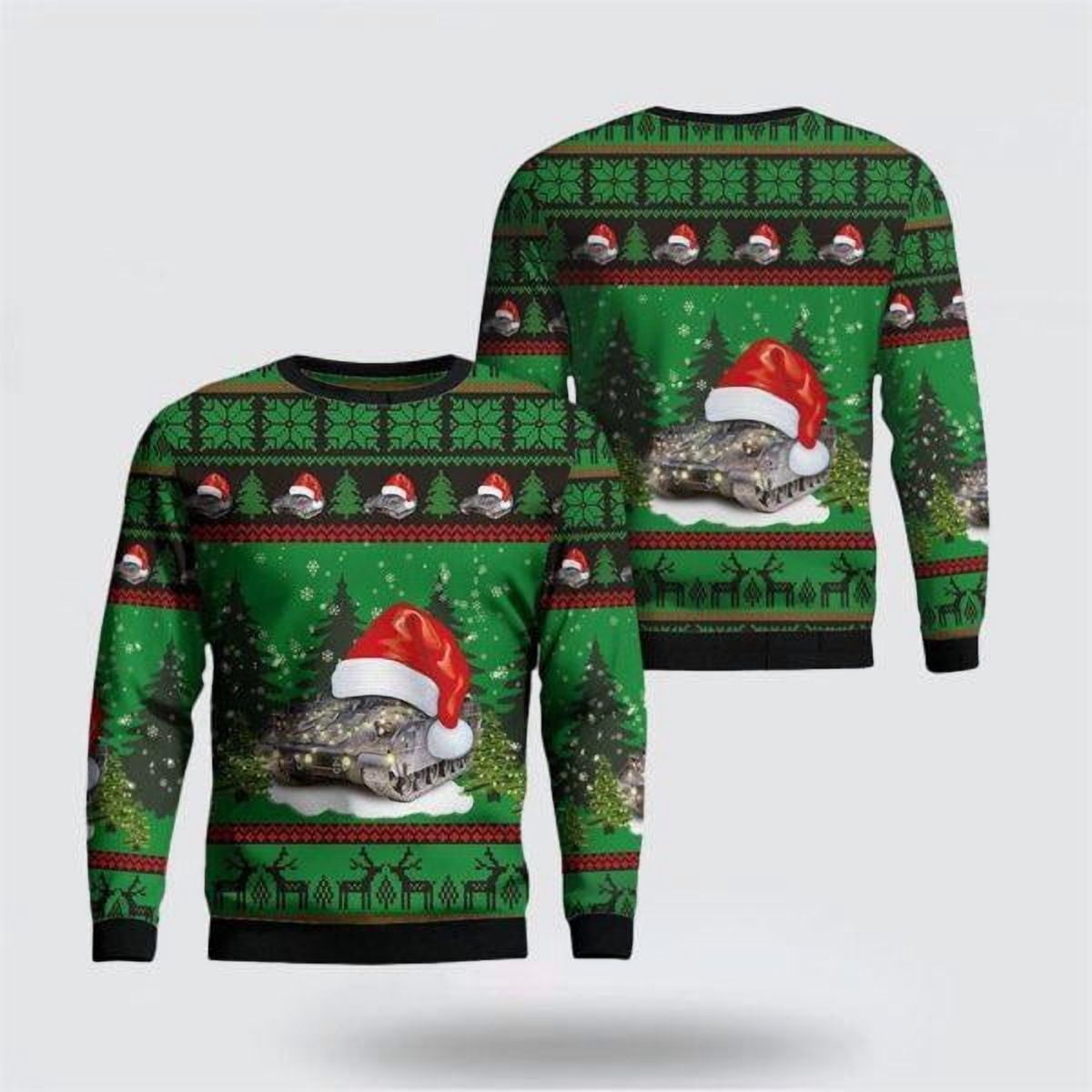 Army Sweater, US Army M3A3 Bradley Fire Support Team Vehicle Christmas ...