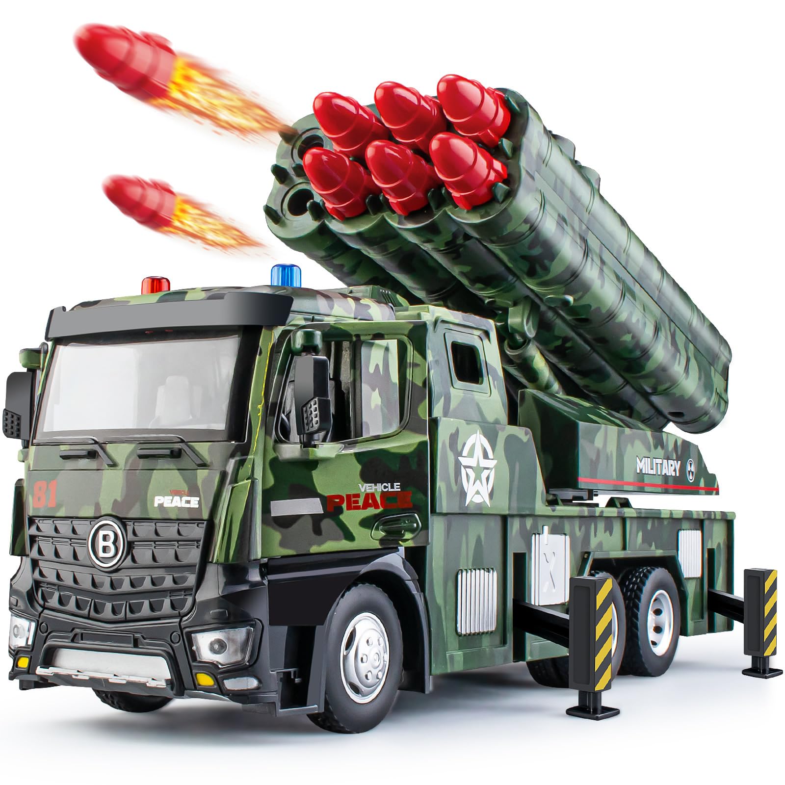 Army Toys for Boys Age 4-7, Military Vehicle Toys with Missile Launcher ...