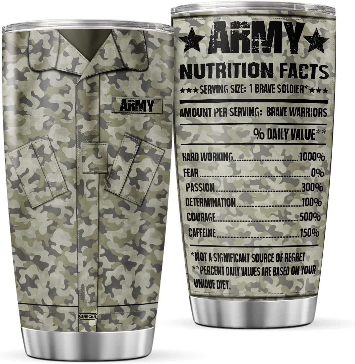 Army Travel Coffee Tumbler Us Navy Veteran Tumblers With Lid Insulated ...