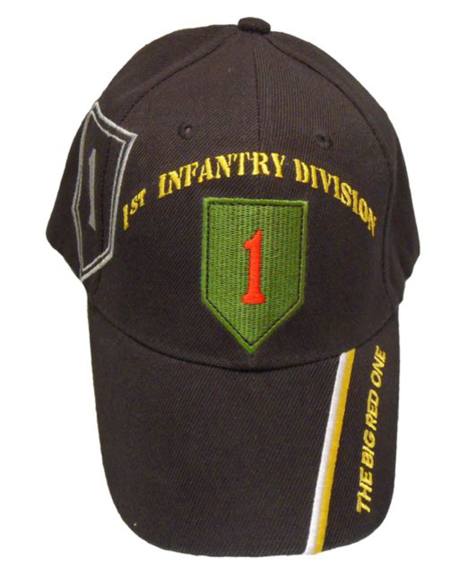 Army USA 1st Infantry Division Cap - Black 1st ID USA Big Red One ...