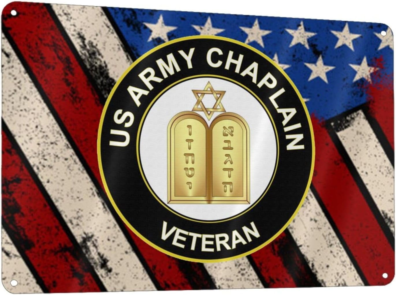 Army Veteran Chaplain Jewish Metal Tin Sign 8x12 Inch - Walmart.com