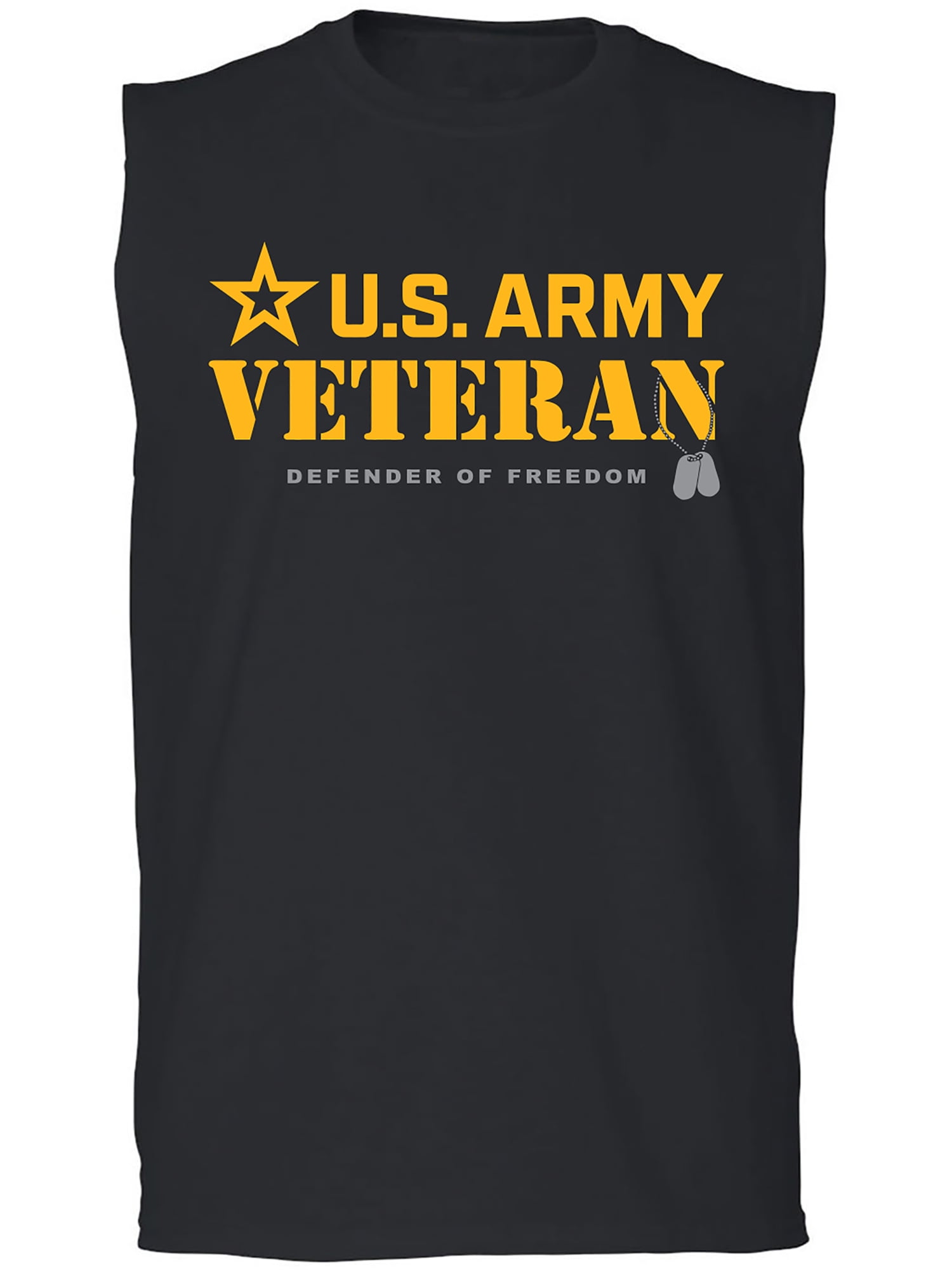Army Veteran Defender of Freedom Adult Sleeveless Tee - Walmart.com