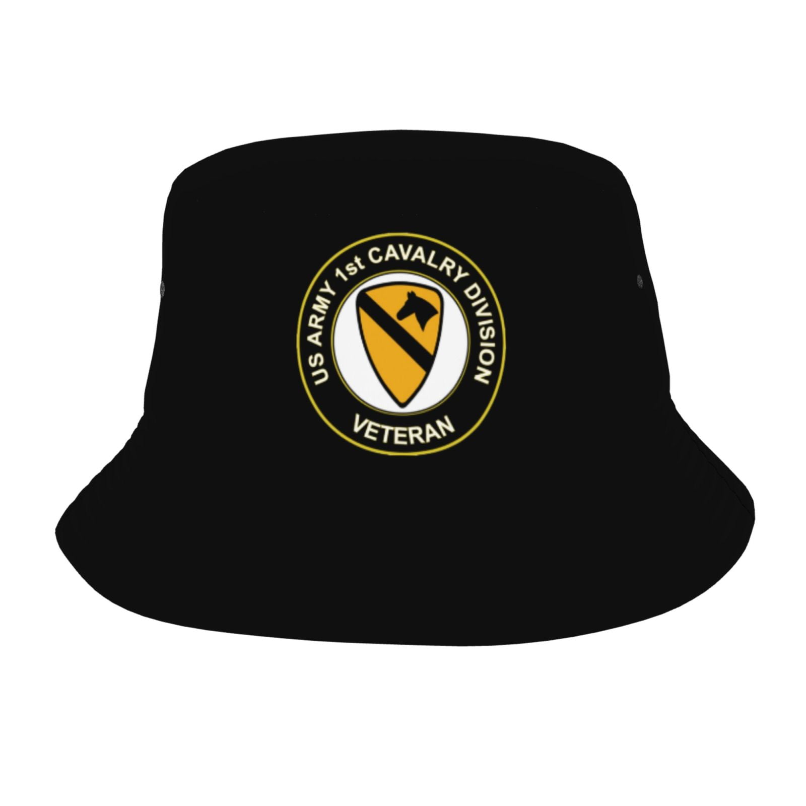 Army Veteran Flag Of 1st Cavalry Division Bucket Hats Fashion Teens ...