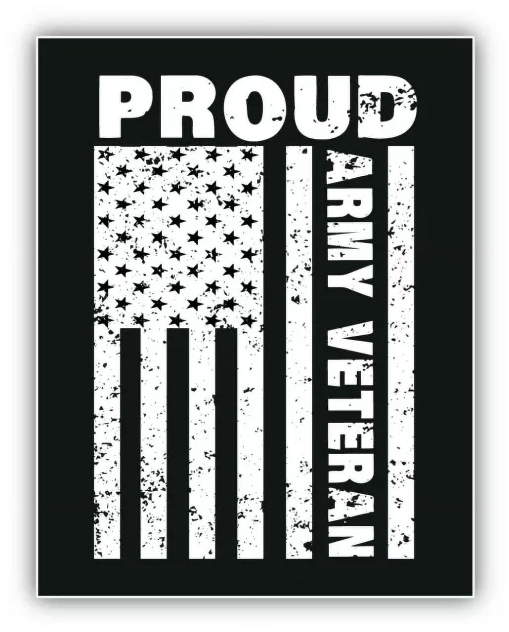 Army Veteran Proud USA Flag Vinyl Decal Sticker - Walmart.com