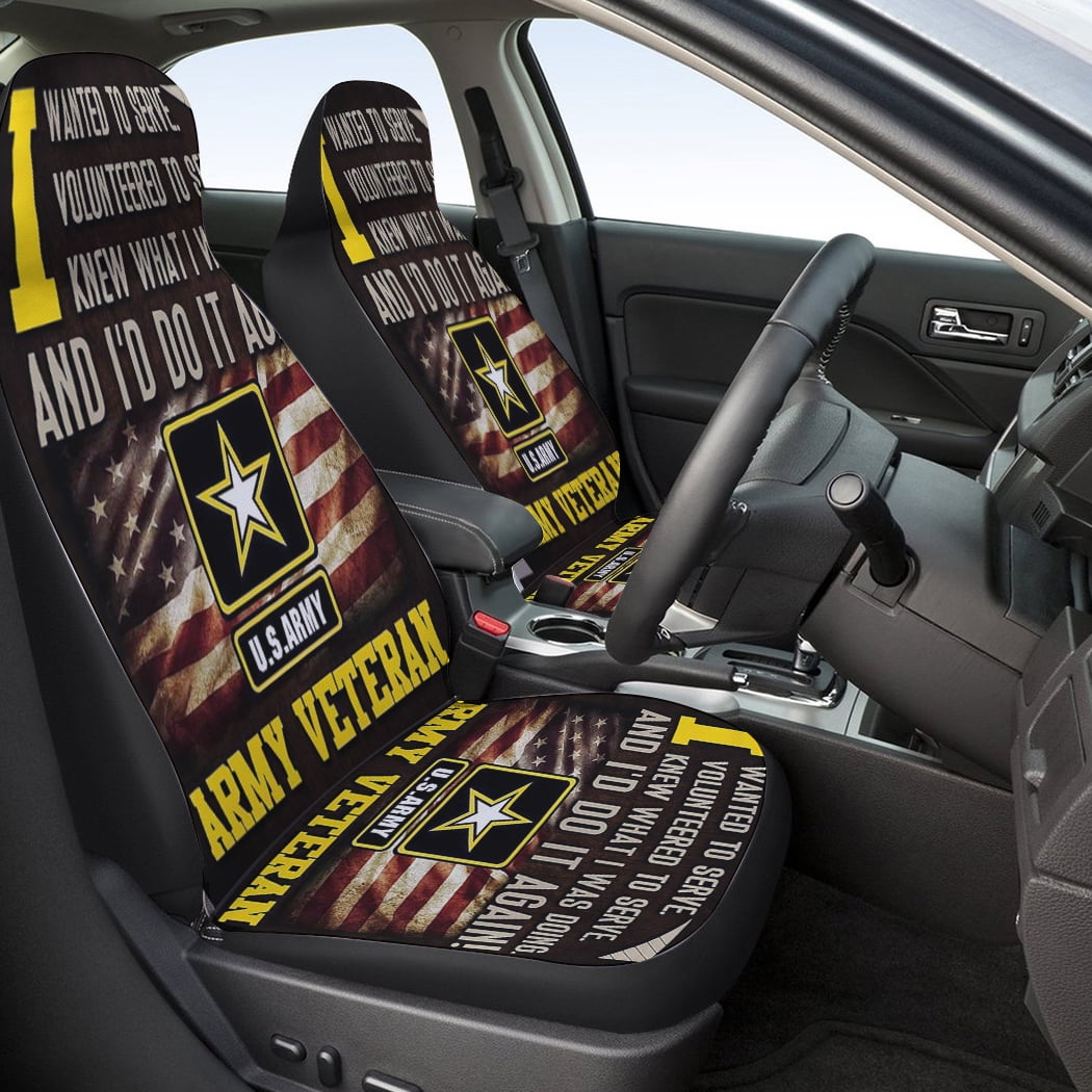 Army Veteran Seat Covers Cars, Car Truck SUV 2 Piec - Walmart.com