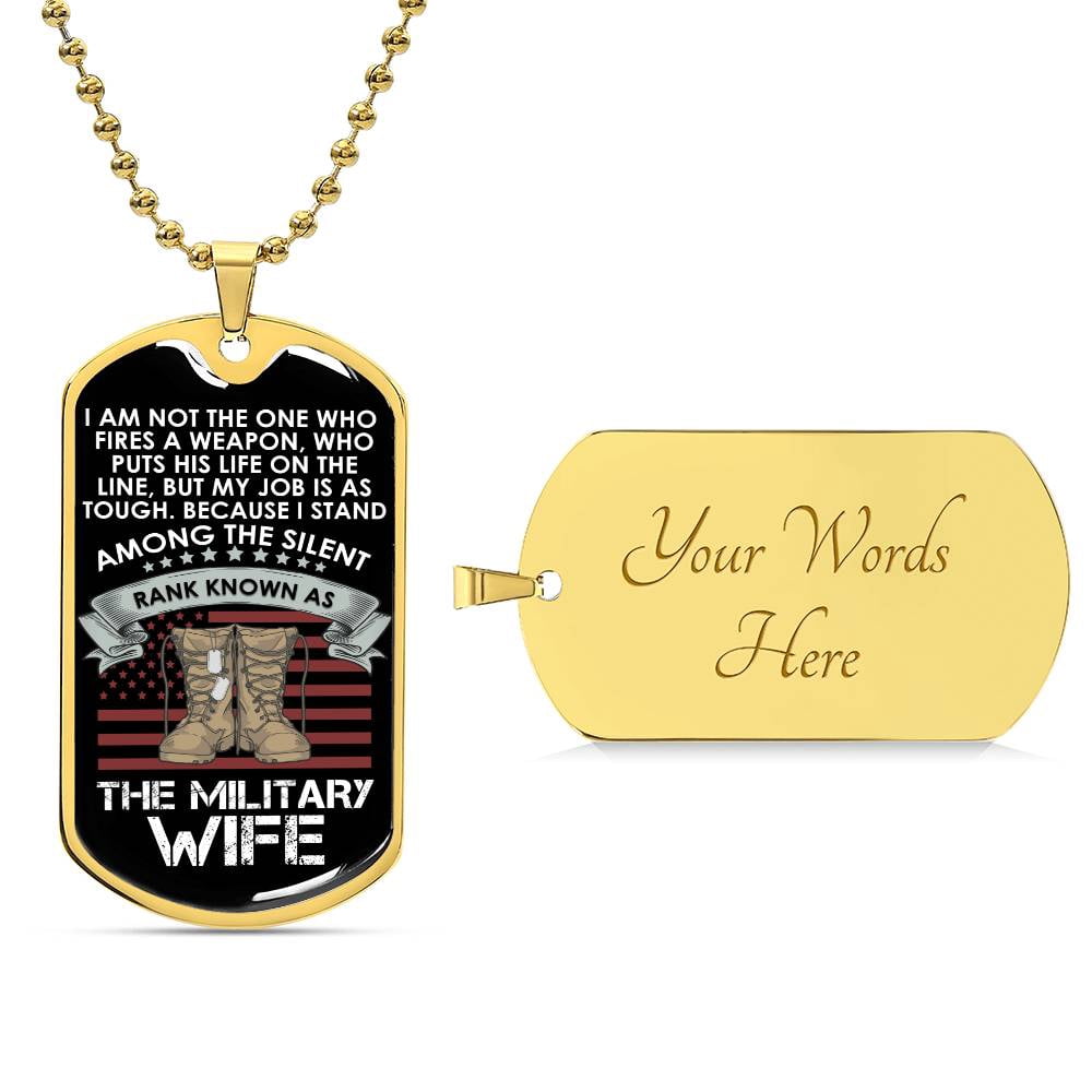 Army Wife Dog Tag - Army Wife Gifts - Military Wife Dog Tag - Army ...