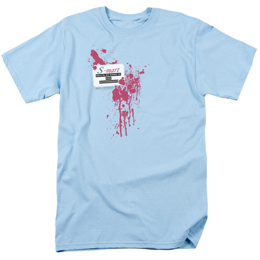 Army of Darkness Ash S-Mart Name Tag Light Blue Shirts - Walmart.com