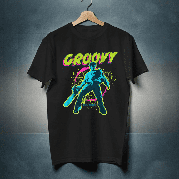 Army of Darkness Groovy Ash Men's T Shirt Bruce Campbell Horror film ...