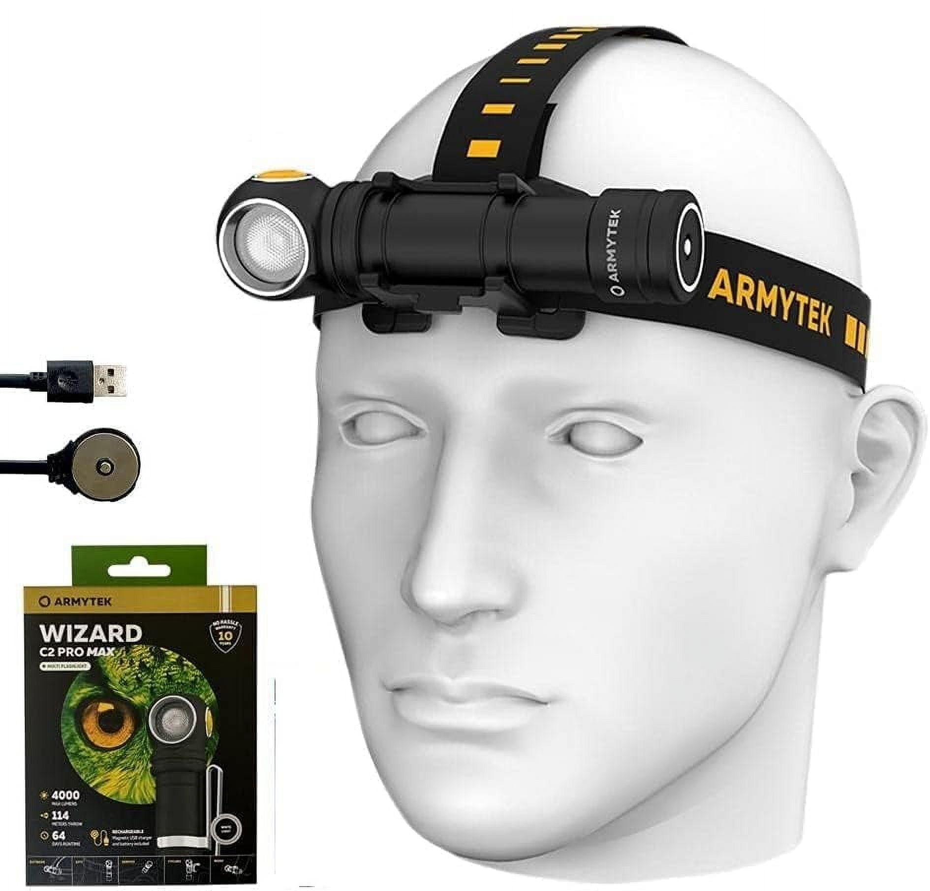 Armytek Wizard C2 Pro Max XHP70.2 LED Magnet Rechargeable Headlamp ...