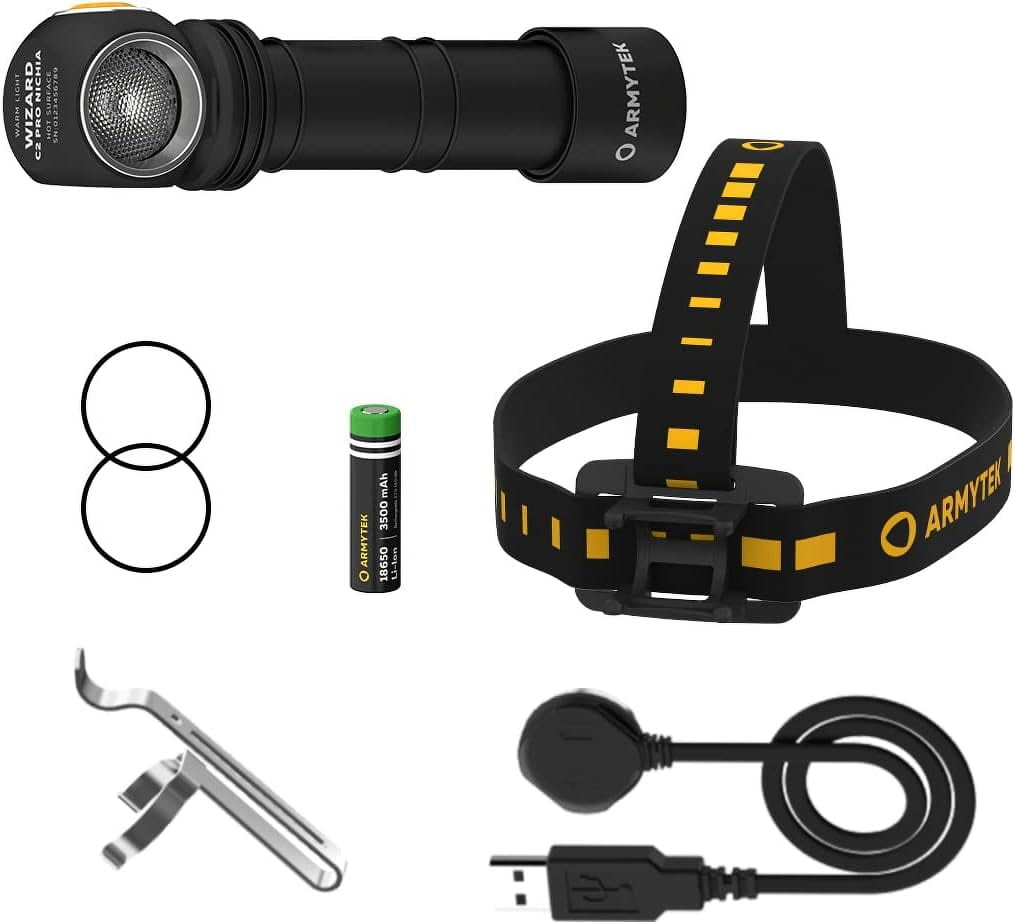 Armytek Wizard C2 Pro Nichia LED Warm White Headlamp Magnetic USB ...