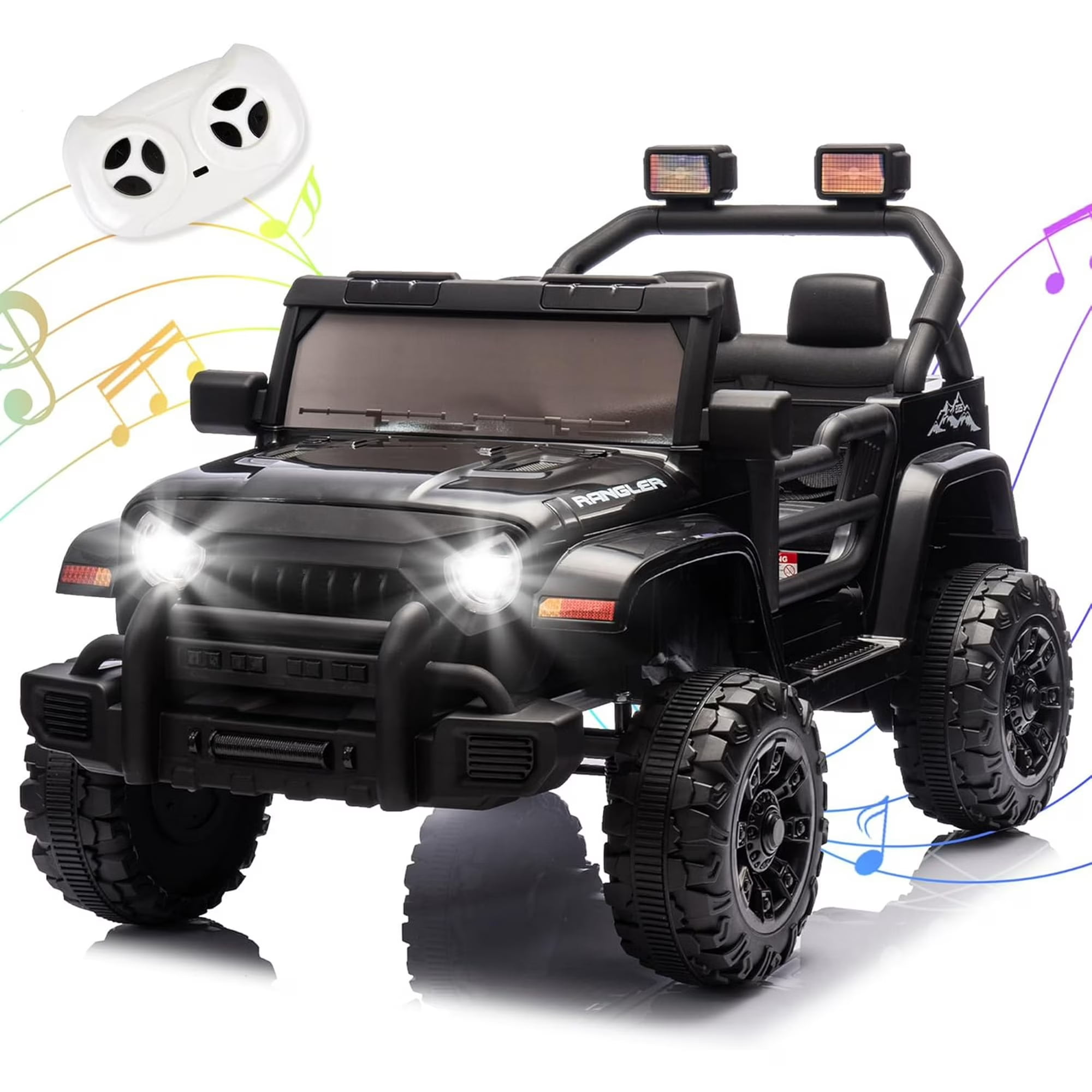 Arnahaishe 12V Kids Ride On Truck Car with Remote Control & Four-wheel ...