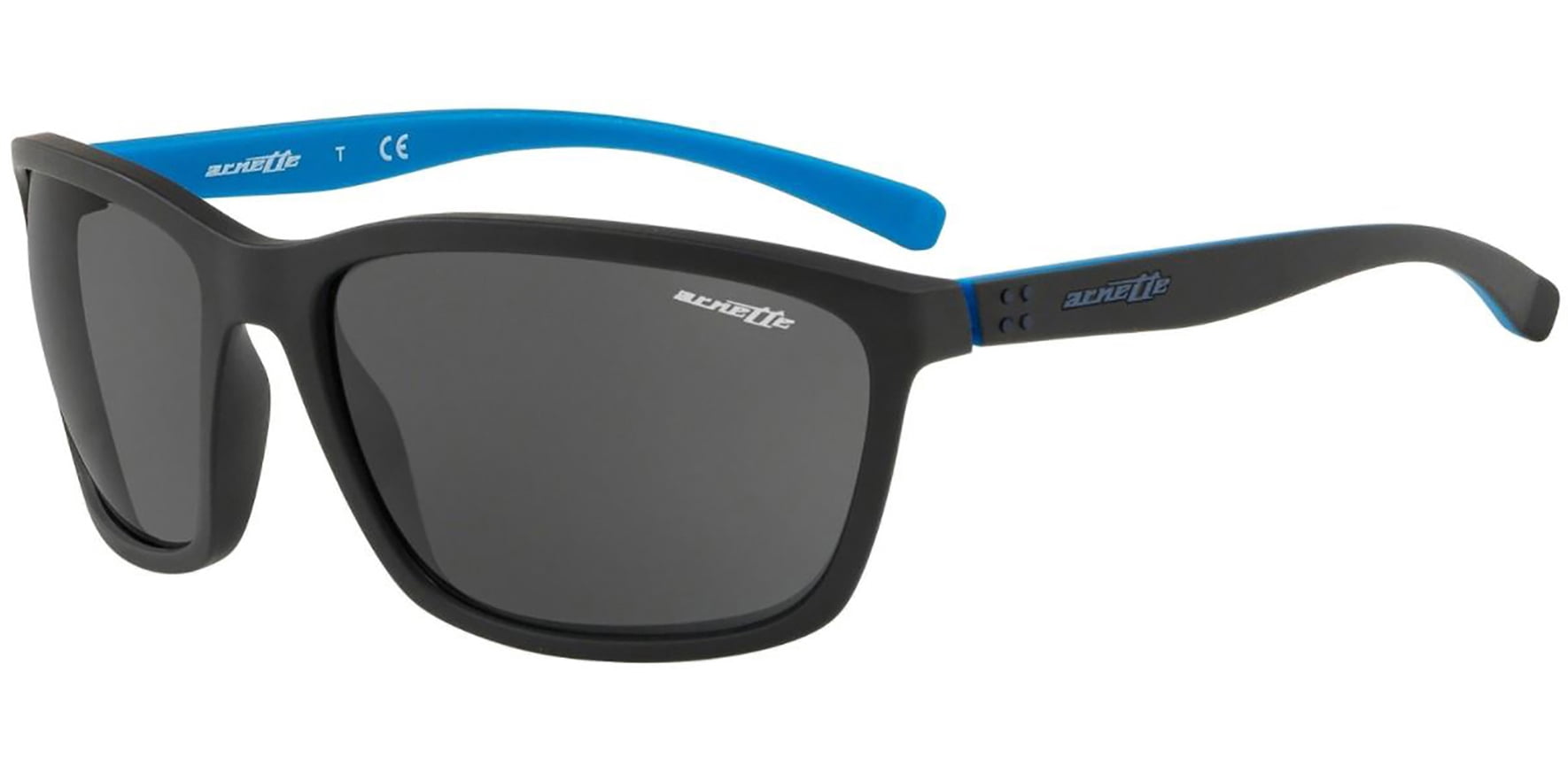 Arnette Hand-up Matte Black Square Sunglasses - Grey Lenses - Walmart.com