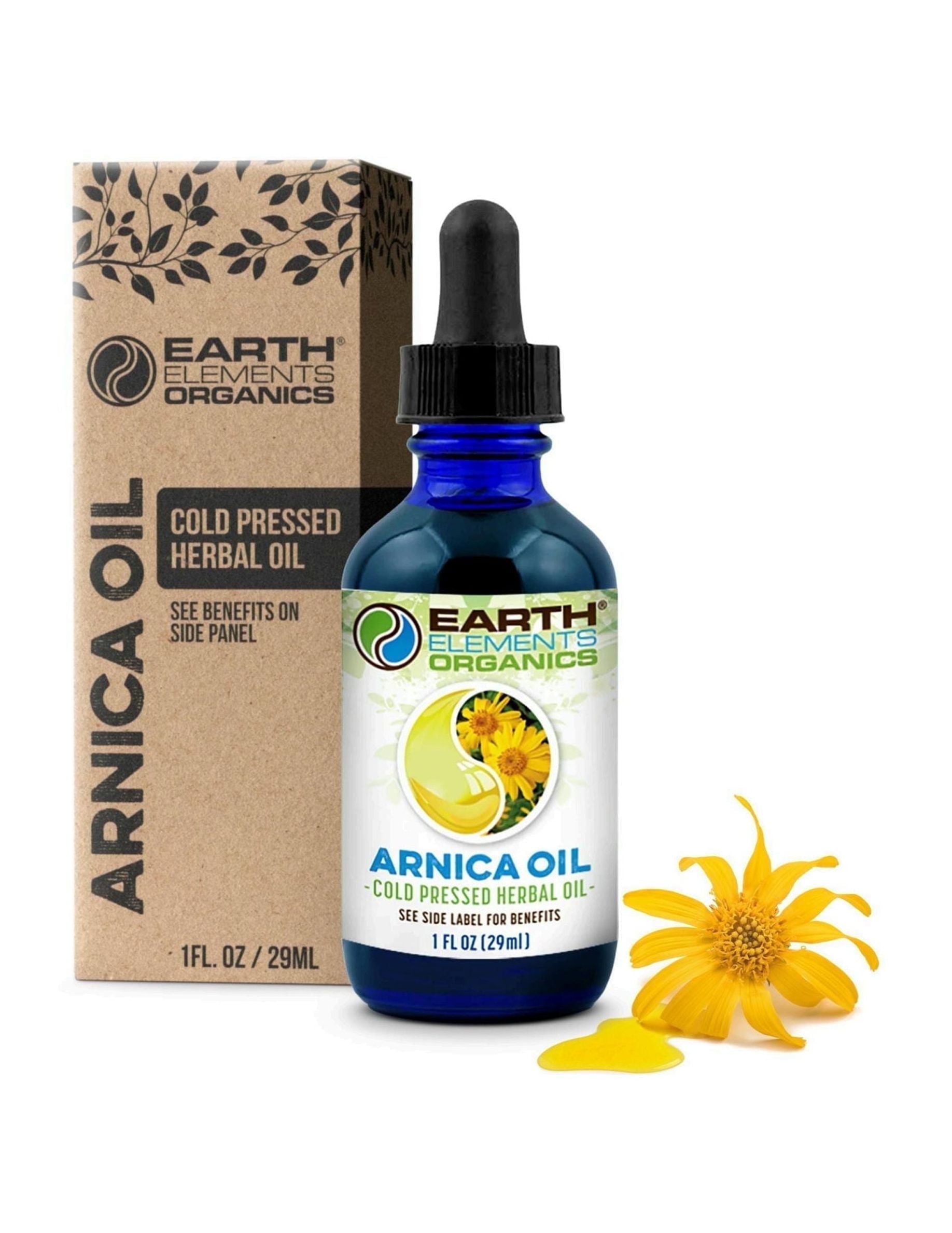Earth Elements Organics Arnica Oil, Infused in Sunflower Seed Oil ...