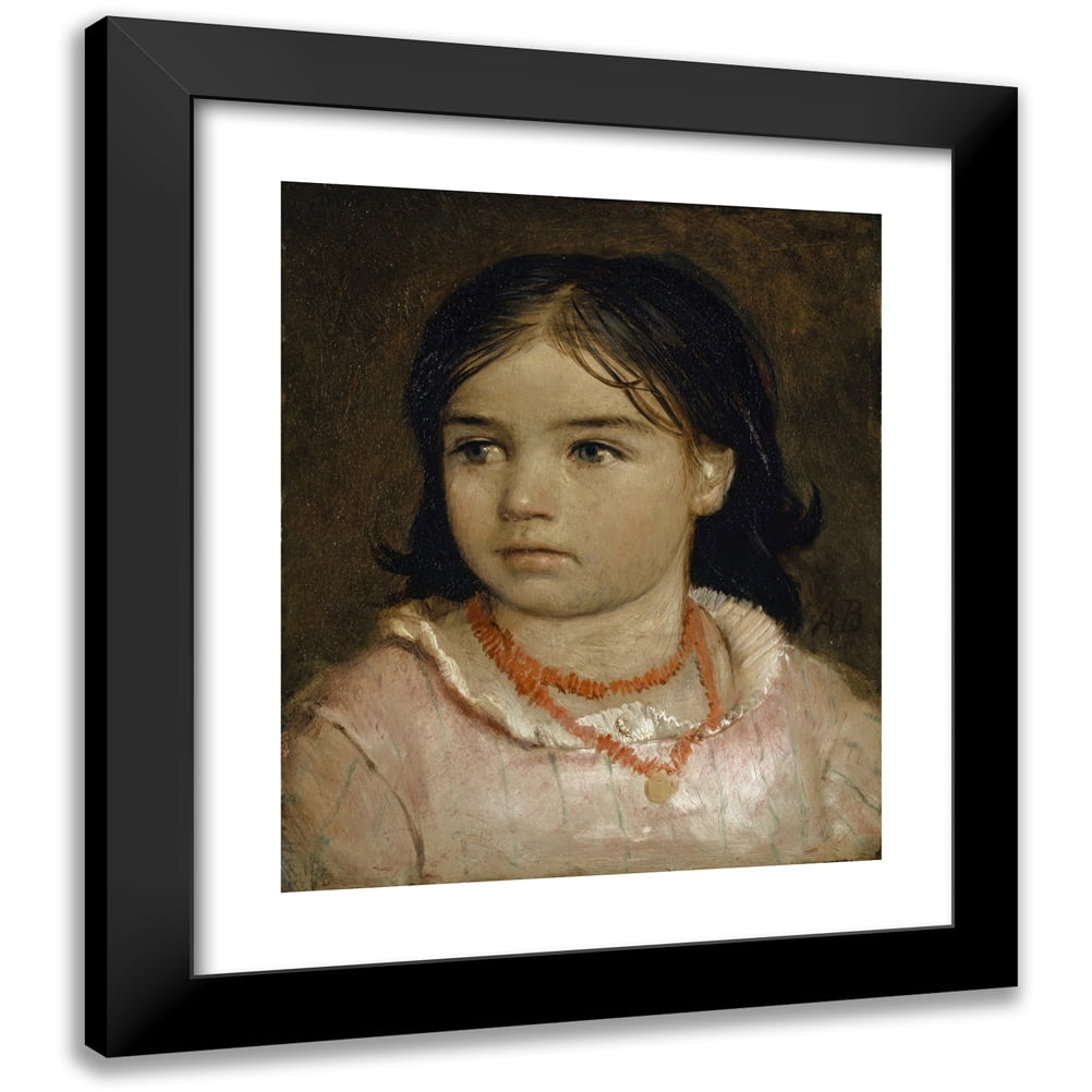 Arnold Böcklin 12x14 Black Modern Framed Museum Art Print Titled - Portrait of Lucia, the Artist ...
