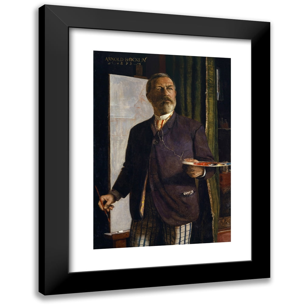 Arnold Böcklin 17x24 Black Modern Framed Museum Art Print Titled - Self ...