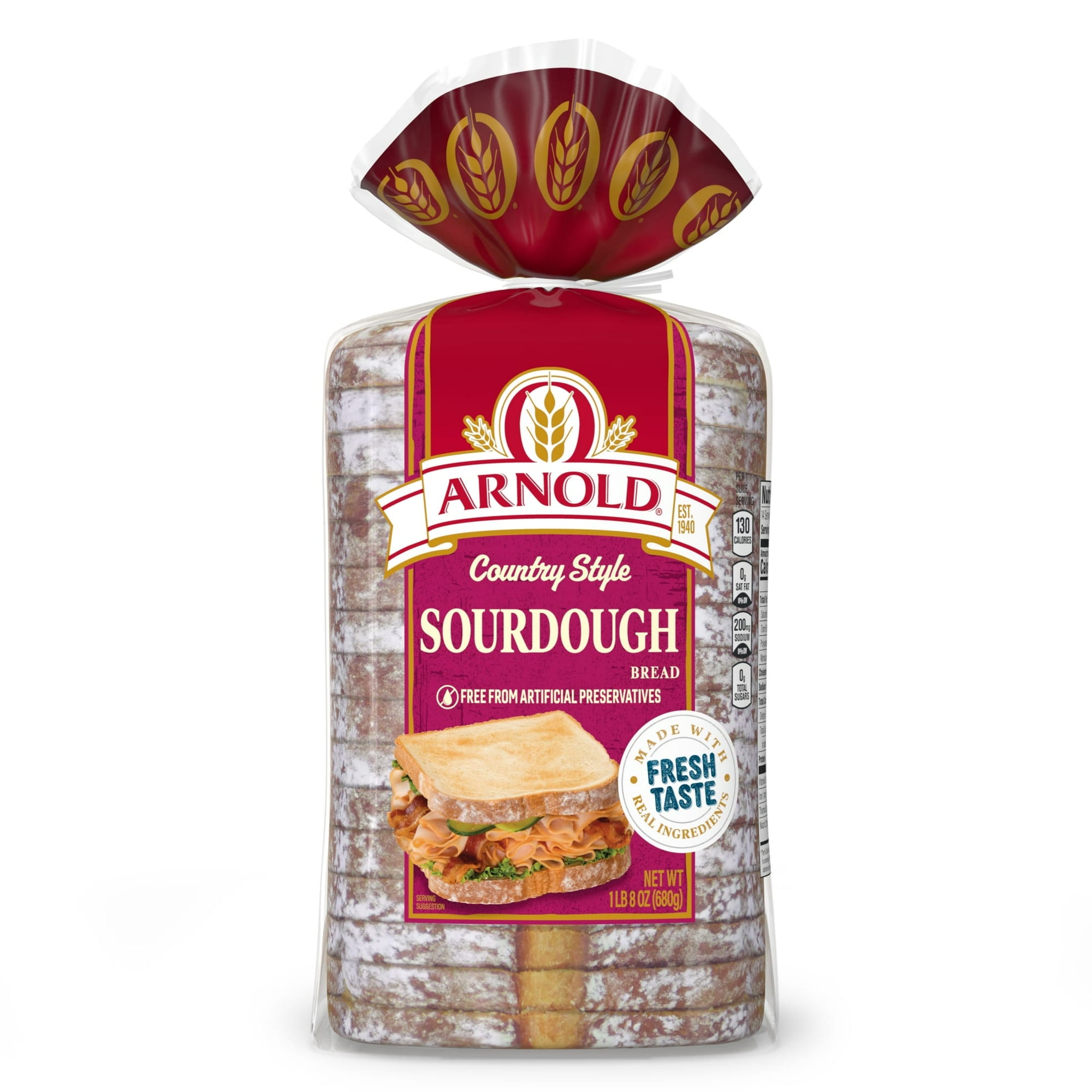 Arnold Country Sourdough Bread, Rustic with Rich, Deep Flavor, 24 oz ...