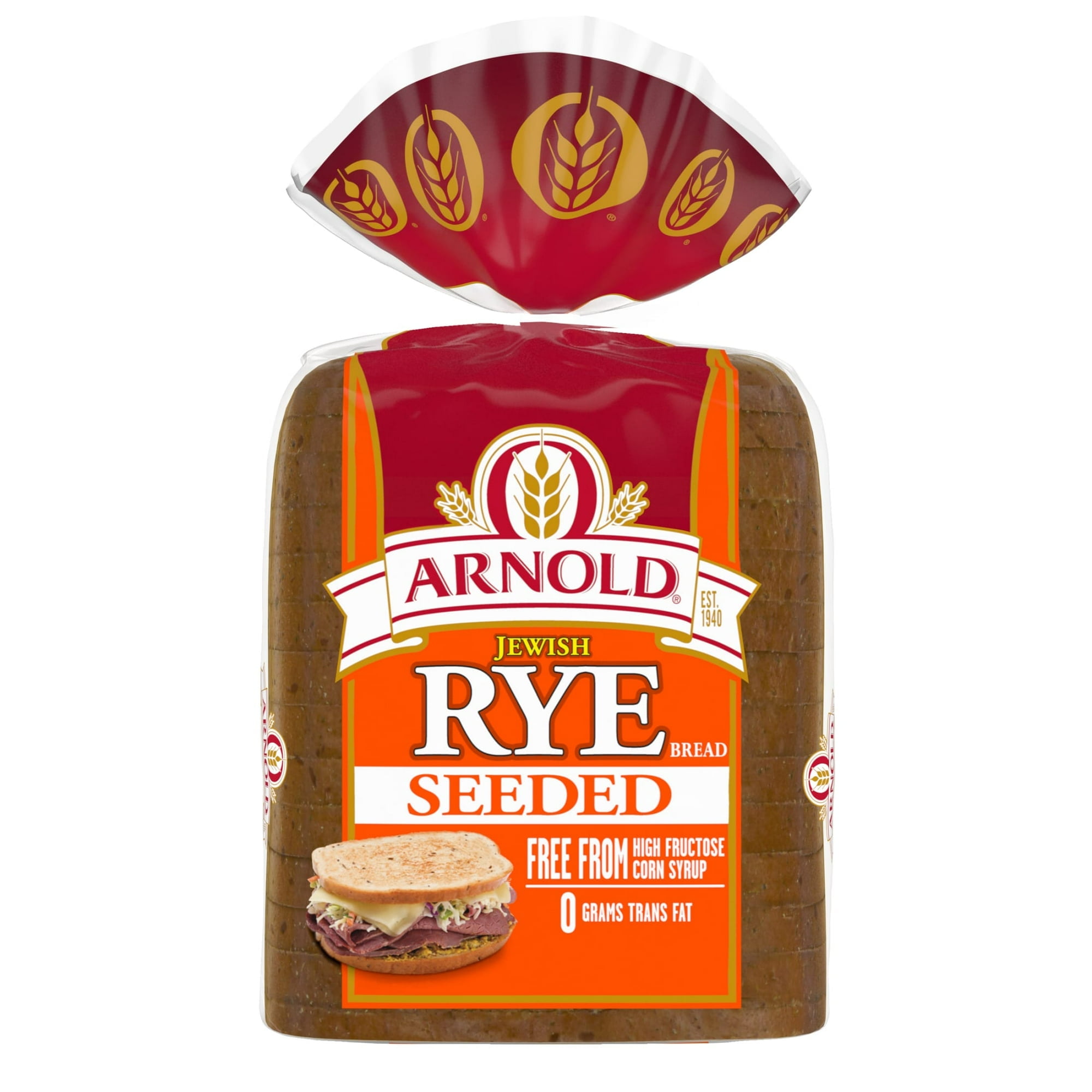 Arnold Jewish Rye Bread, Seeded, 16 oz (Pack of 2) - Walmart.com