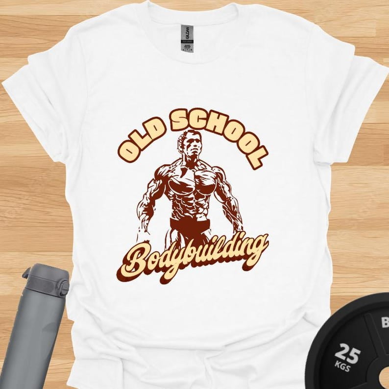 Arnold Old School Bodybuilding | Motivational Gym T-Shirt | Fitness Tee ...
