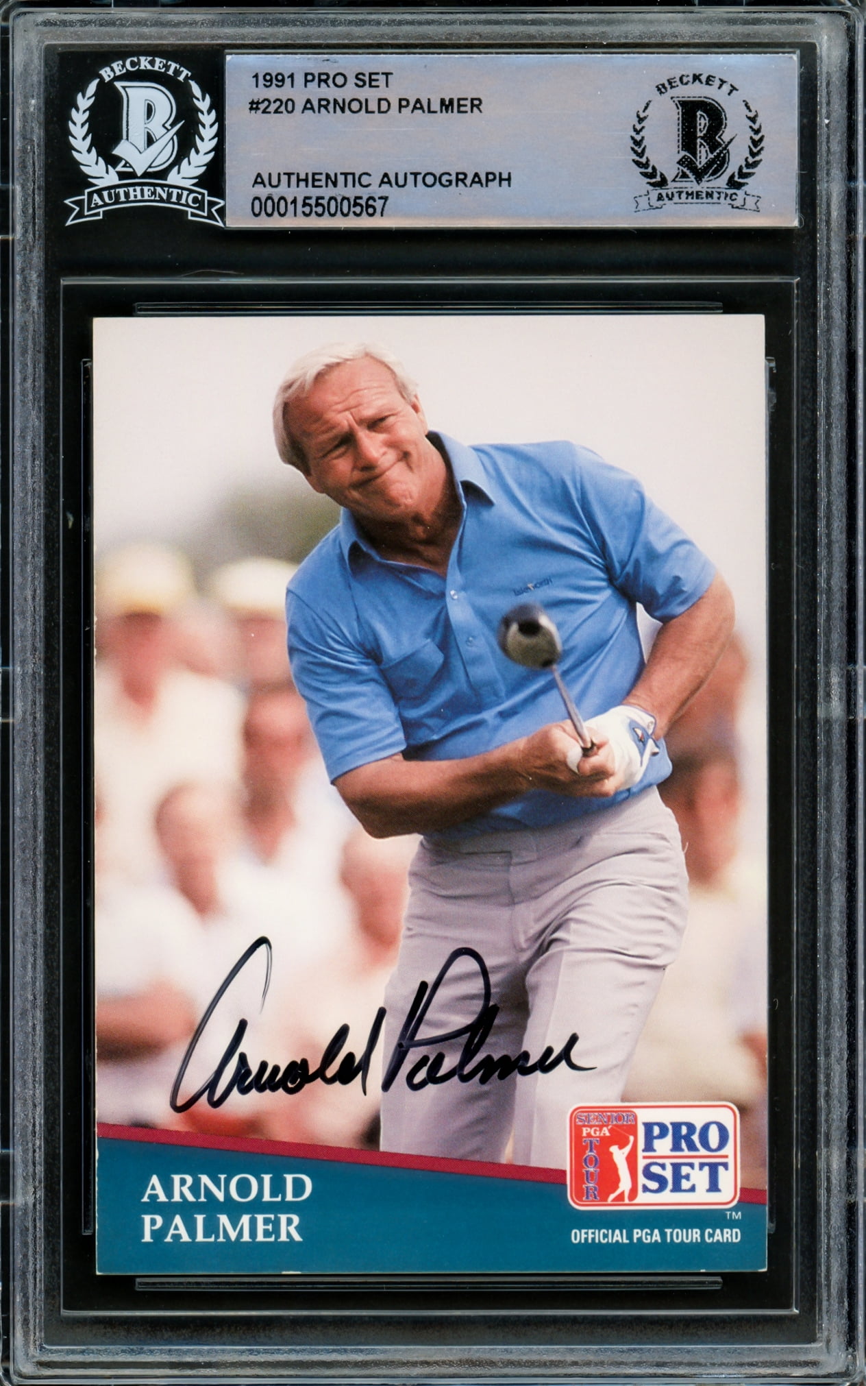 Arnold Palmer Autographed 1991 Pro Set Card #220 Beckett BAS #15500567 ...
