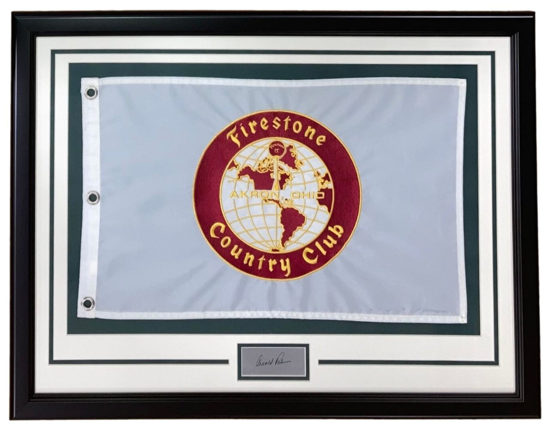 Arnold Palmer Framed Bridgestone Country Club Flag w/ Laser Engraved ...