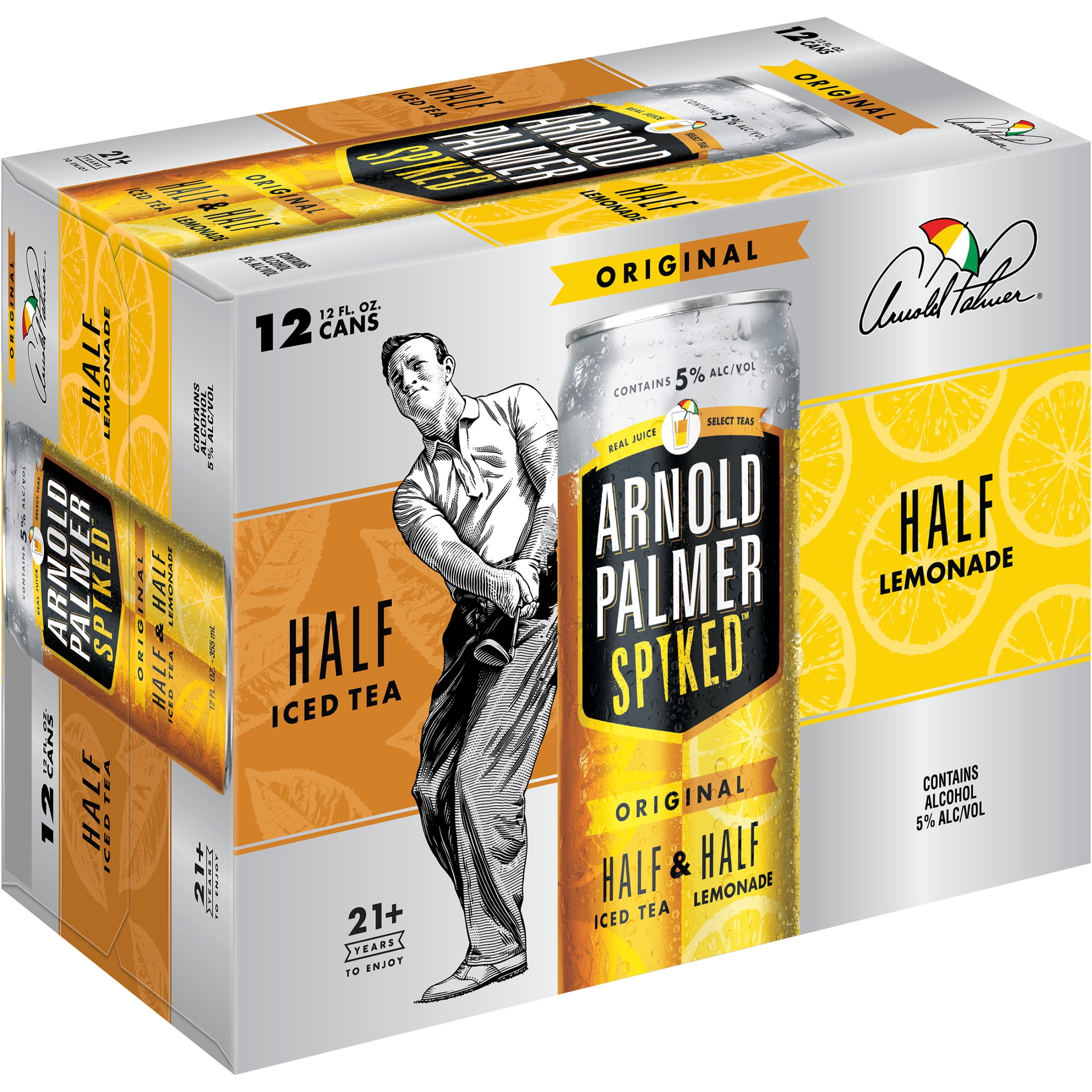 Arnold Palmer Spiked Half & Half Original, 12 Pack, 12 fl oz Aluminum ...