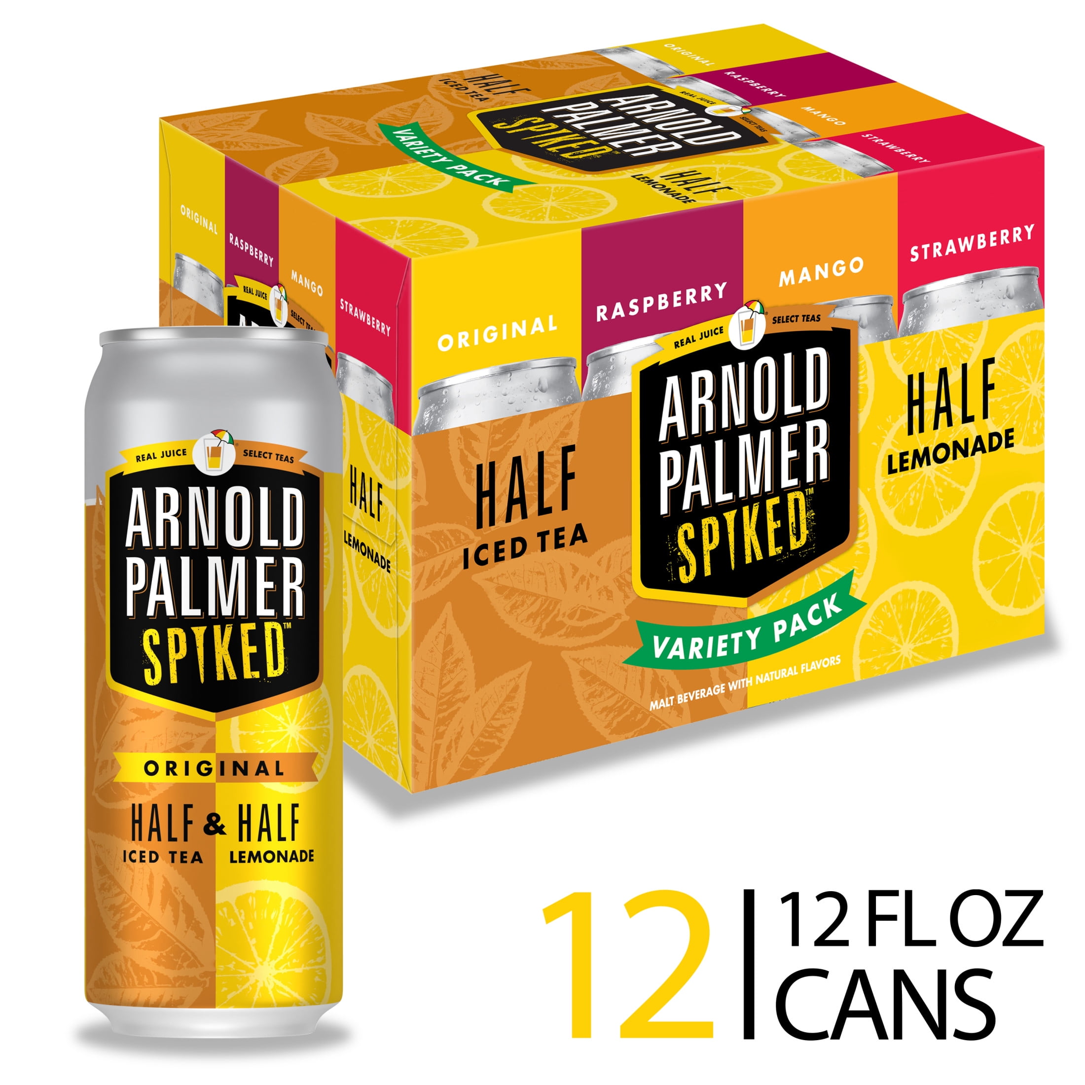 Arnold Palmer Spiked Half&Half Variety Pack Beer, 12 Pack, 12 fl oz ...
