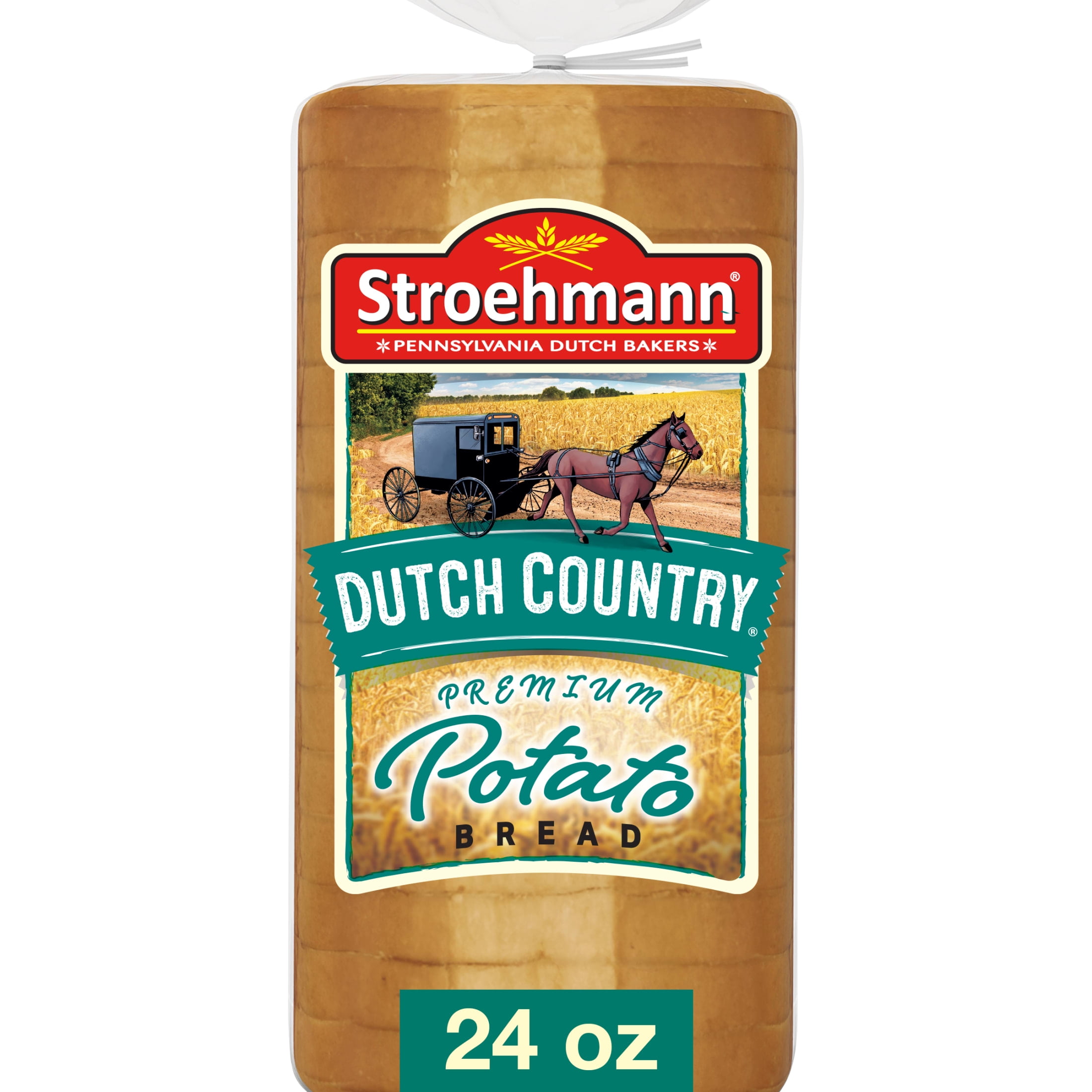 Stroehmann Dutch Country Potato Bread, 22 oz, Potato Bread, Bag ...