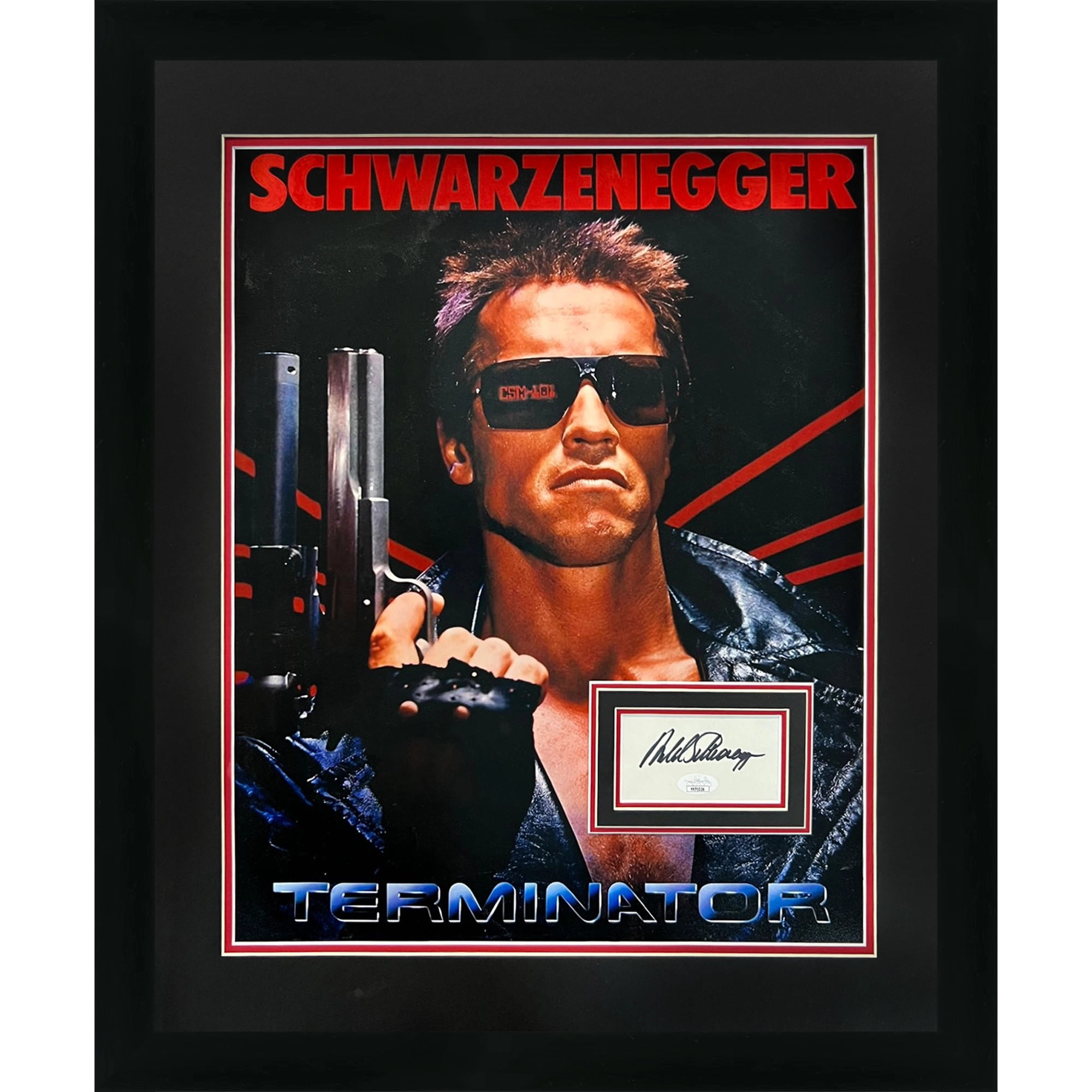 Arnold Schwarzenegger Autographed Terminator Deluxe Framed 16x20 Movie ...