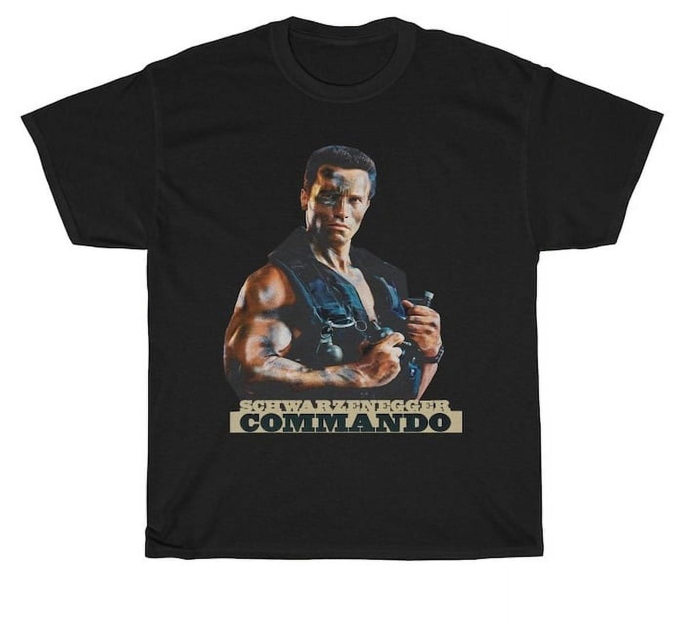 Arnold Schwarzenegger Commando Men's Black T-Shirt - Walmart.com