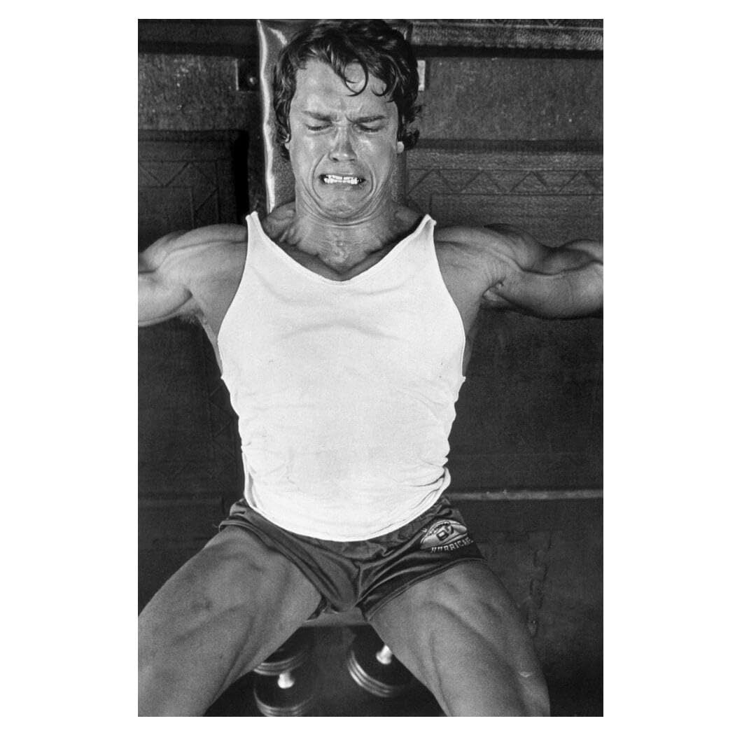 Arnold Schwarzenegger Gym Black And White Bodybuilding Icon Vintage ...