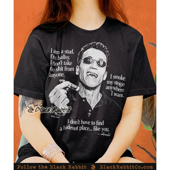 Arnold Schwarzenegger I Am A Stud Stogie Speech Video Unisex Classic T ...