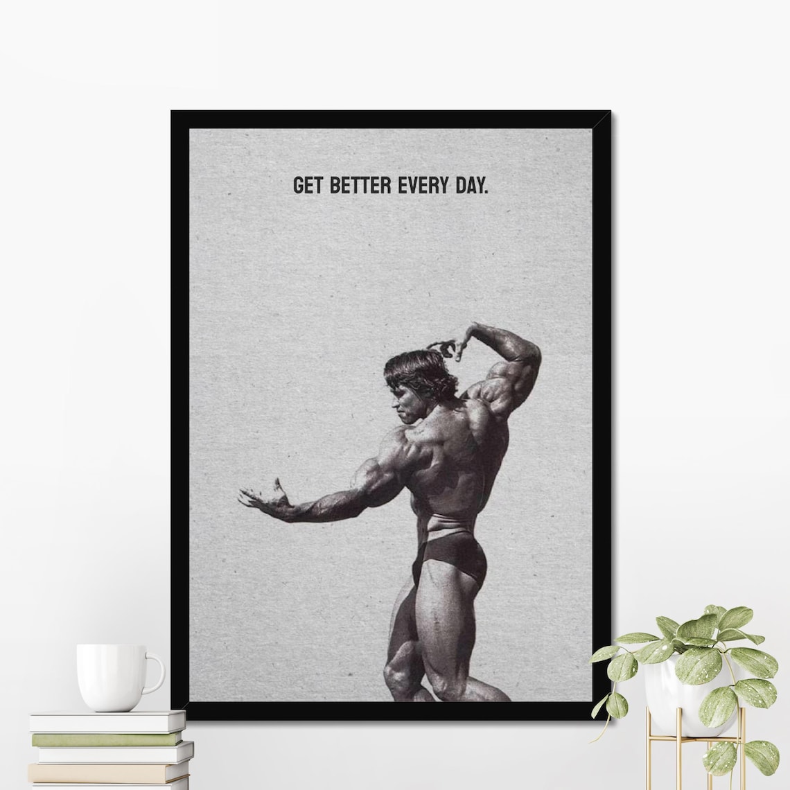 Arnold Schwarzenegger Motivational, Inspirational Wall Art, Home Gym ...
