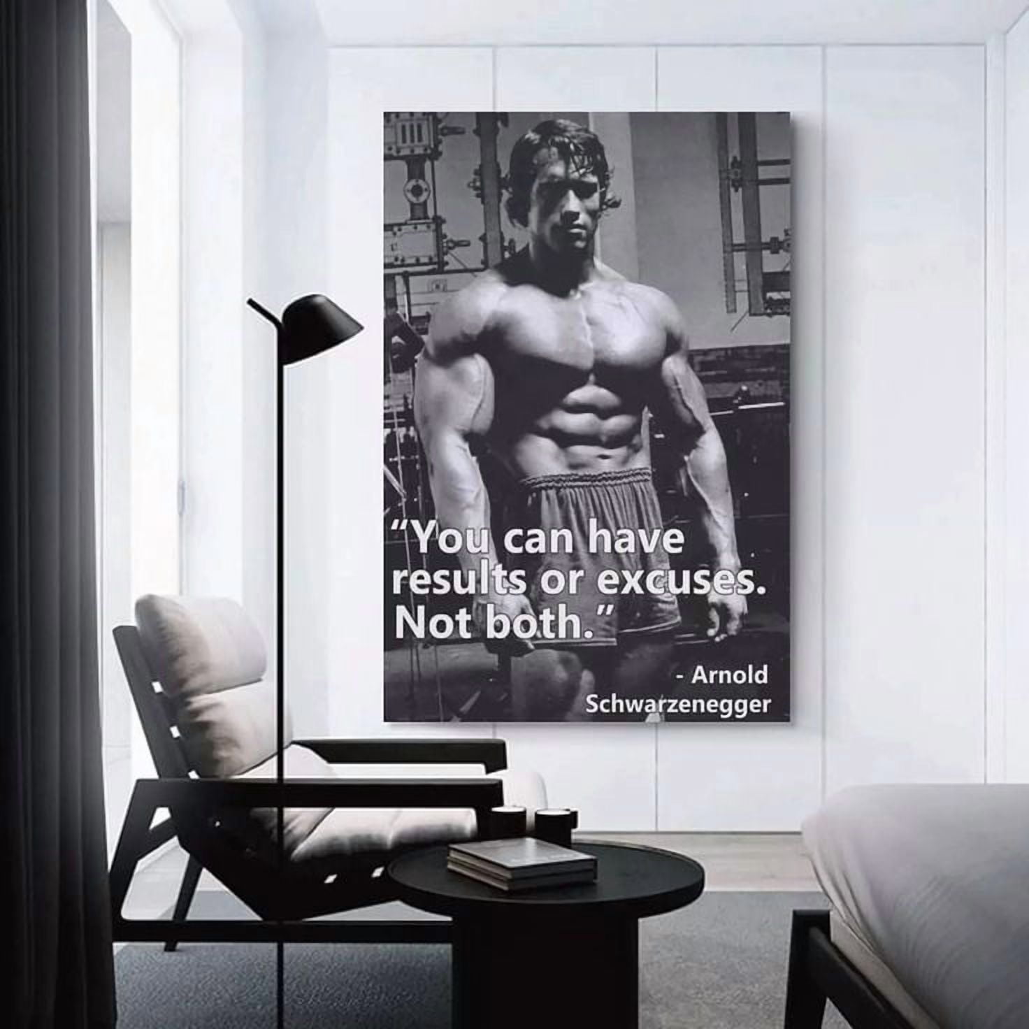 Arnold Schwarzenegger Poster, Motivational Quotes Bodybuilding Poster ...