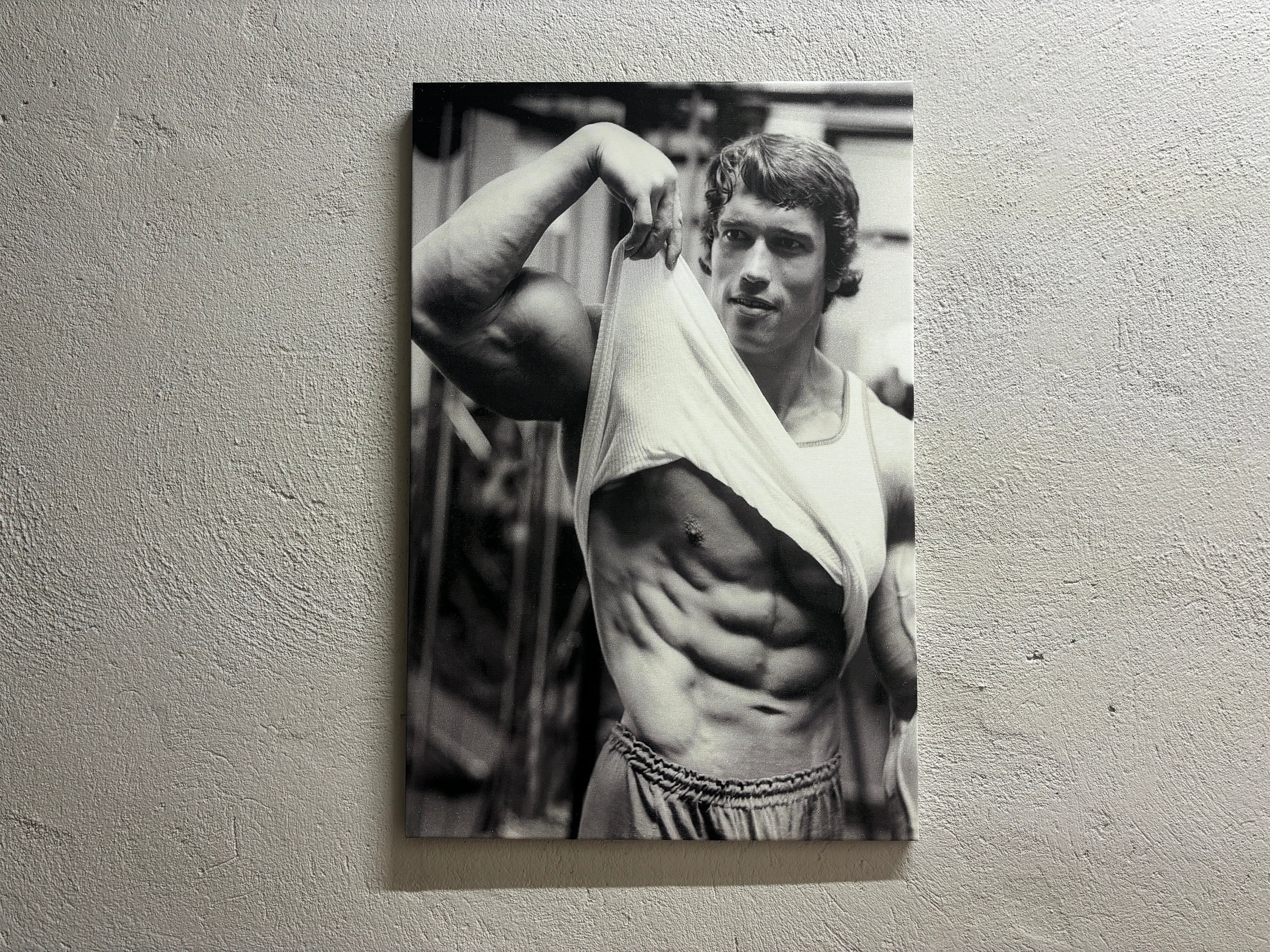 Arnold Schwarzenegger Wall Decor, Man Cave Printed, Sport Canvas ...
