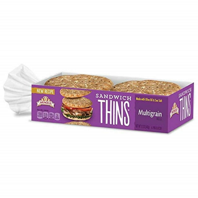 Arnold Select Sandwich Thins Multi-Grain 12 oz (Pack of 6) - 2 Packs ...