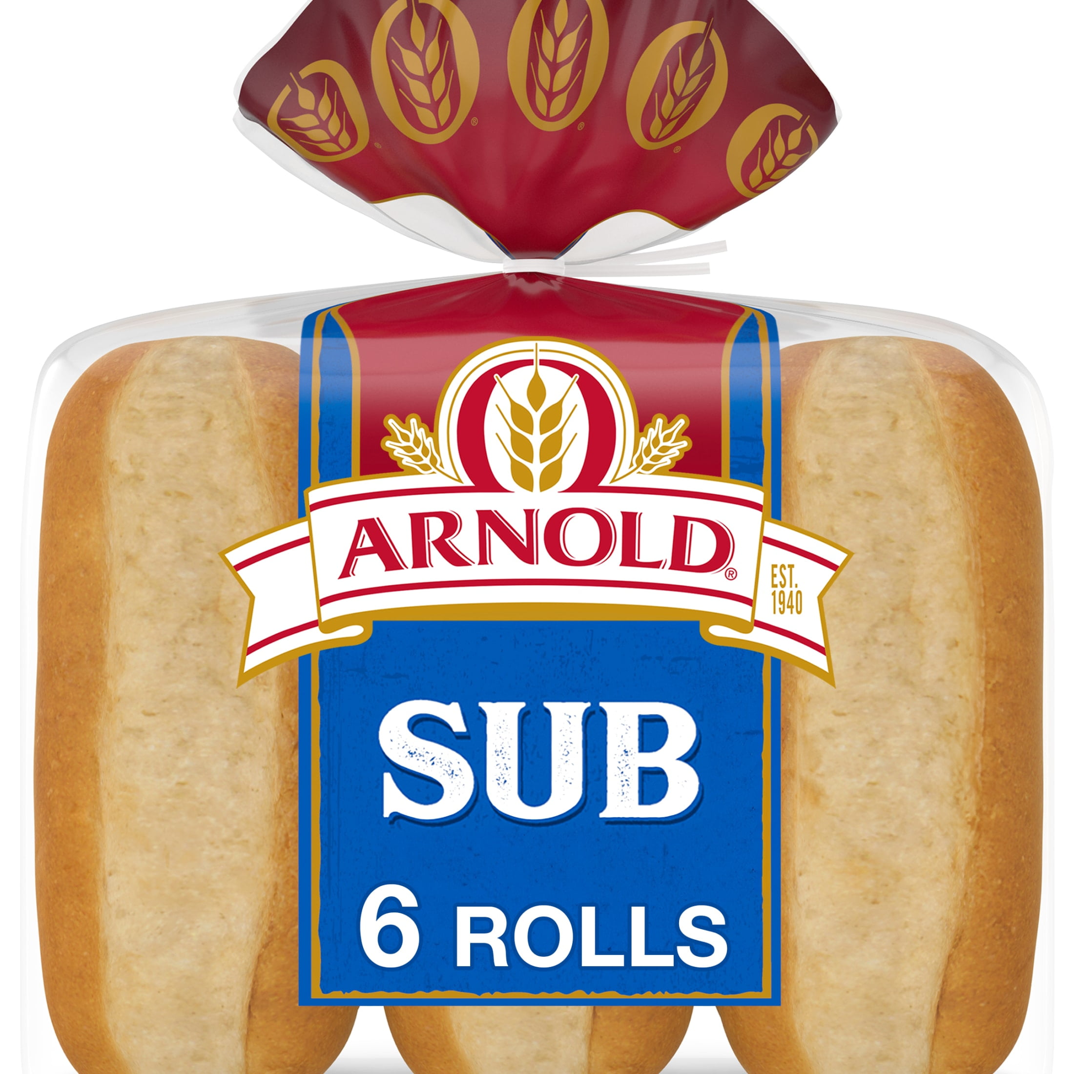 Arnold Sub Rolls, 6 count, Plain Sandwich Rolls, 15 oz Bag - Walmart.com