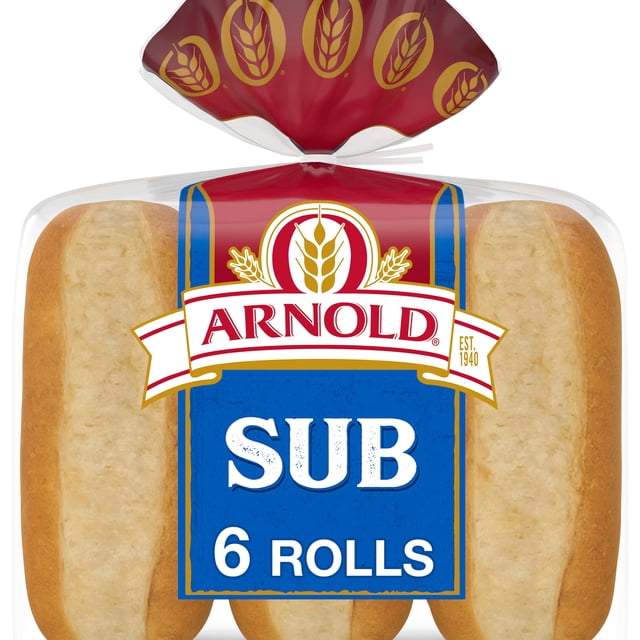 Arnold Sub Rolls, 6 count, Plain Sandwich Rolls, 15 oz Bag - Walmart.com