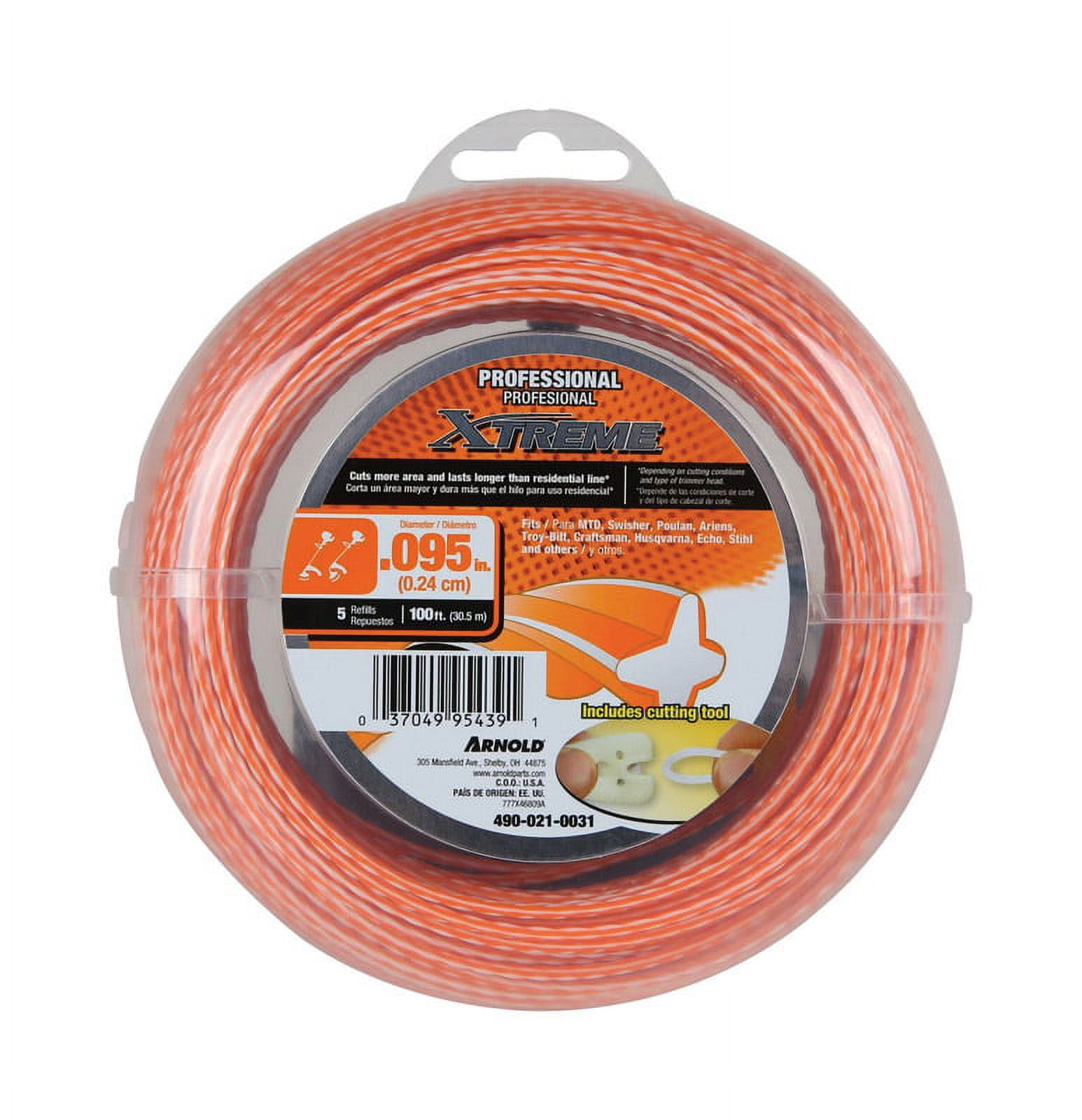 Arnold Xtreme Professional Grade 0.095 in. D X 100 ft. L Trimmer Line - Walmart.com